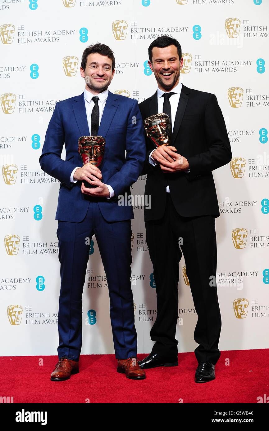 Bart Layton and Dimitri Doganis with the award for Outstanding Debut ...