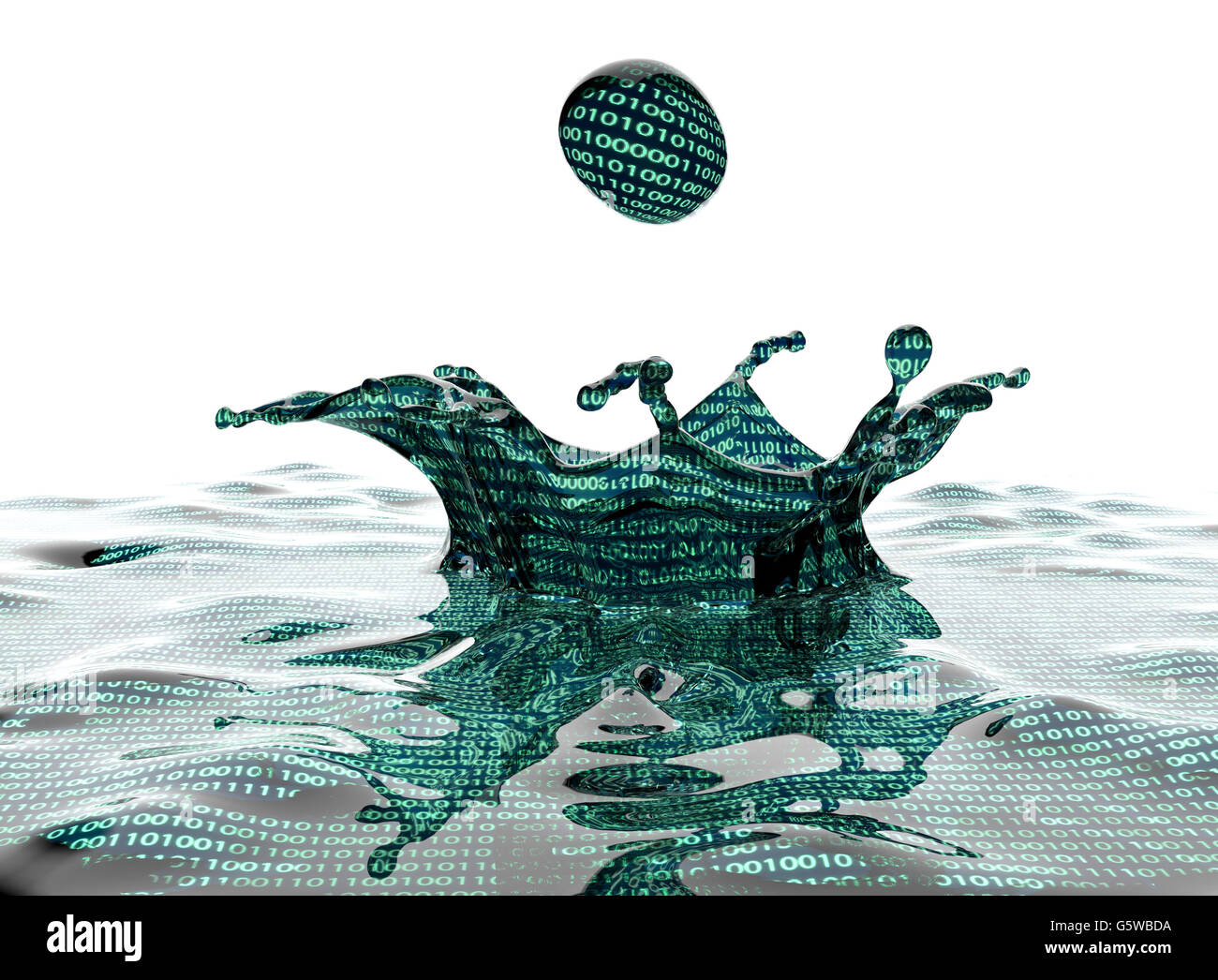 concept of data pool an ocean of information, 3d illustration Stock ...