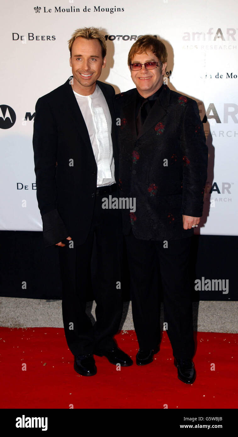 Sir elton john right and his partner david furnish hi-res stock ...