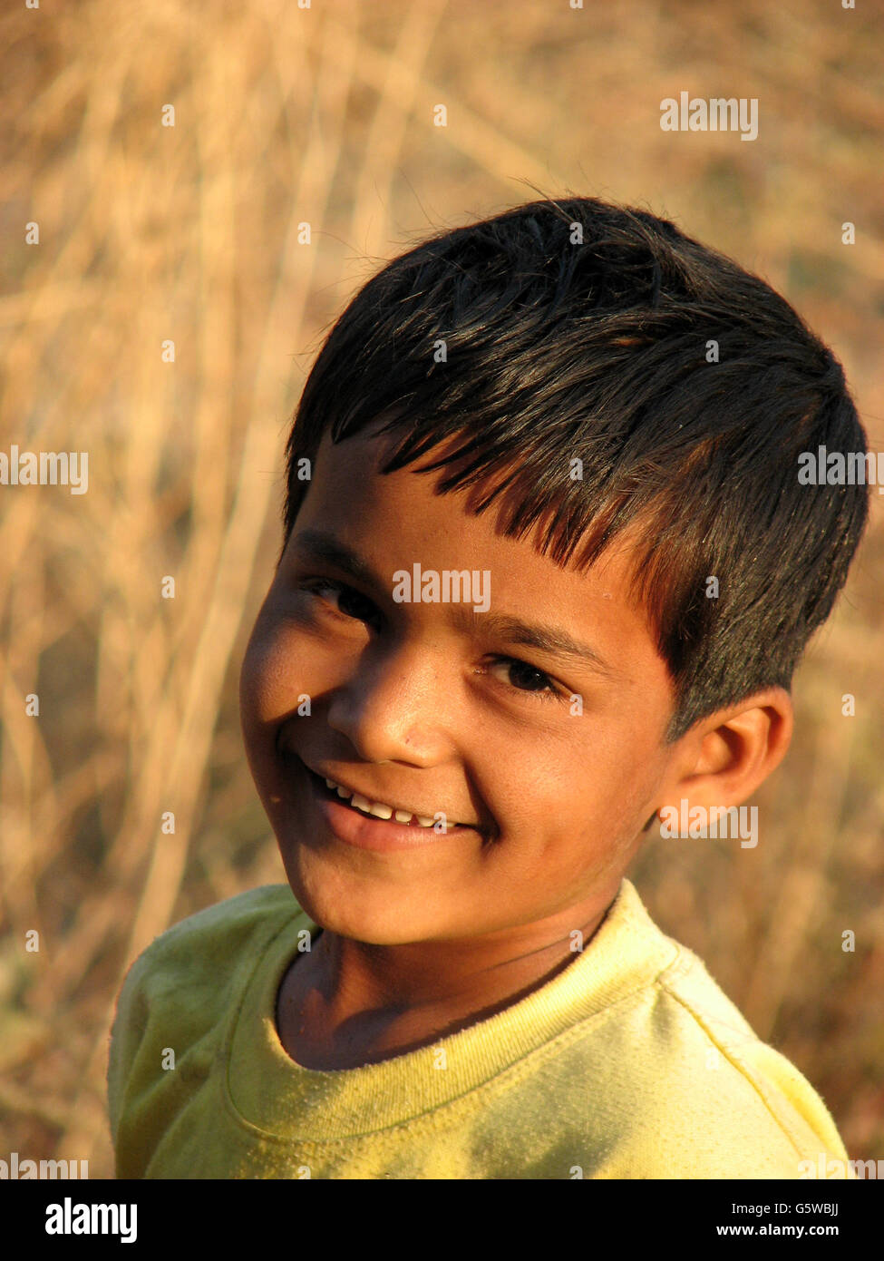 Smiling Indian Kid Stock Photo - Alamy