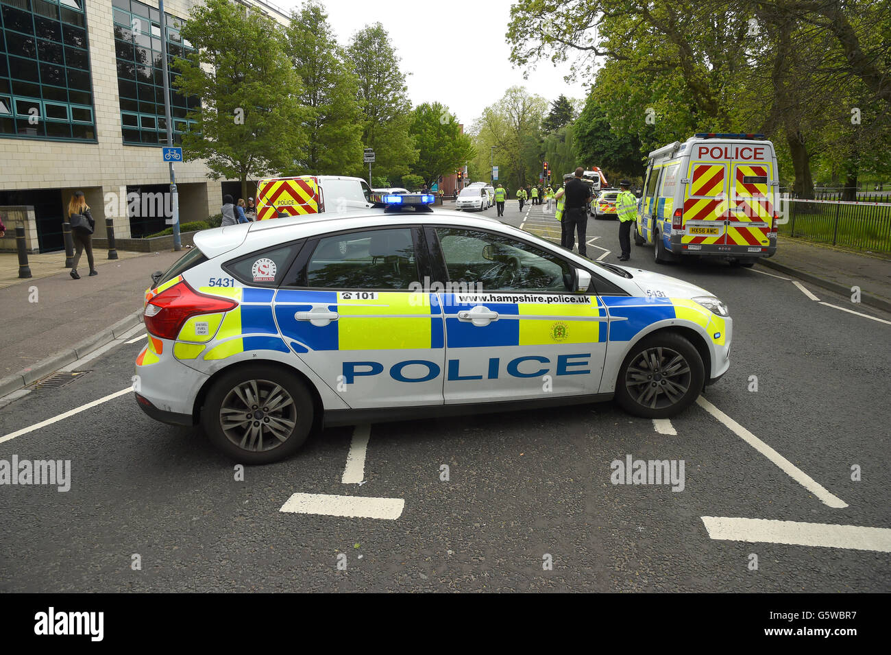 Police traffic car at the scene of an incident Stock Photo - Alamy