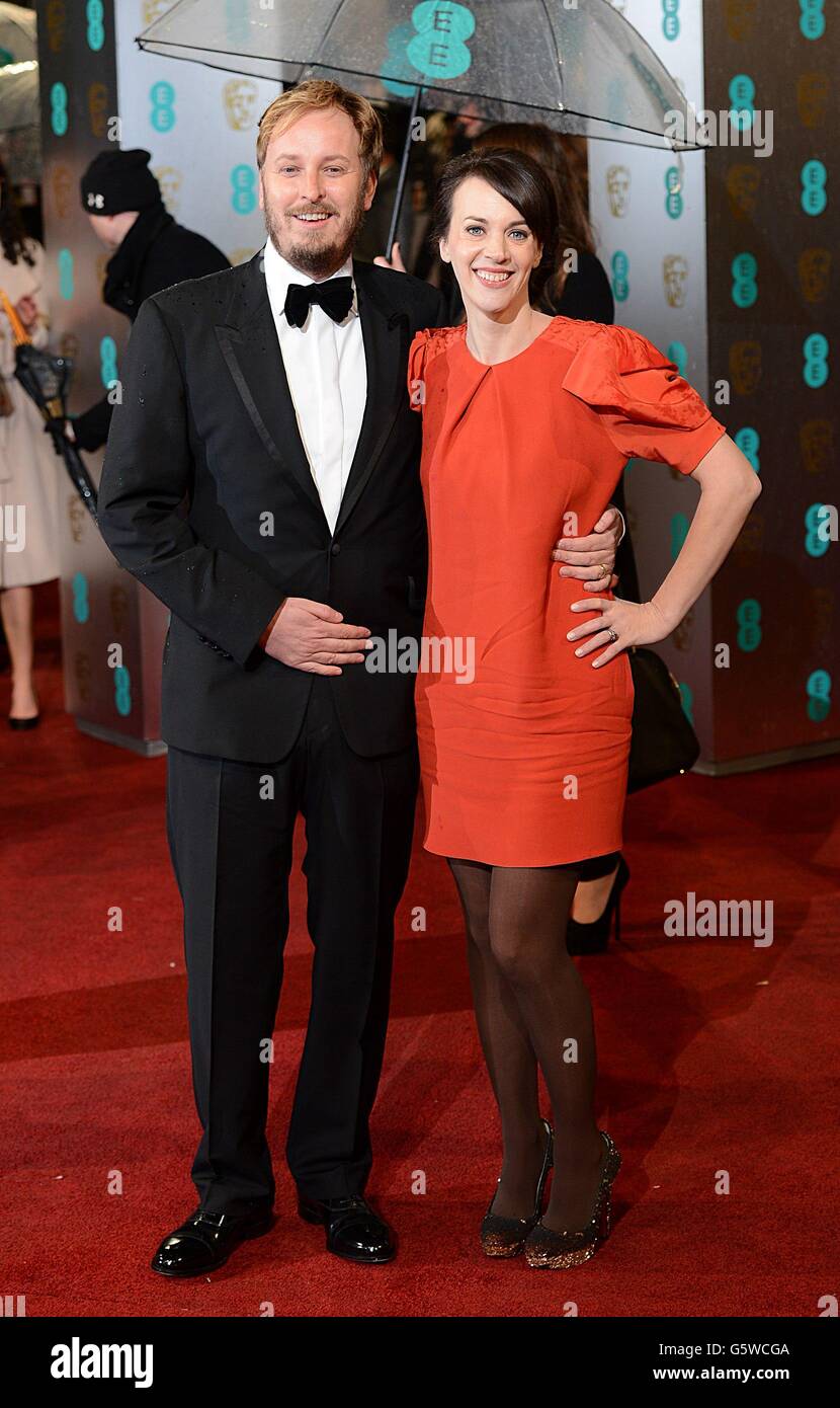James Bobin and Fran Beauman arriving for the 2013 British Academy Film ...