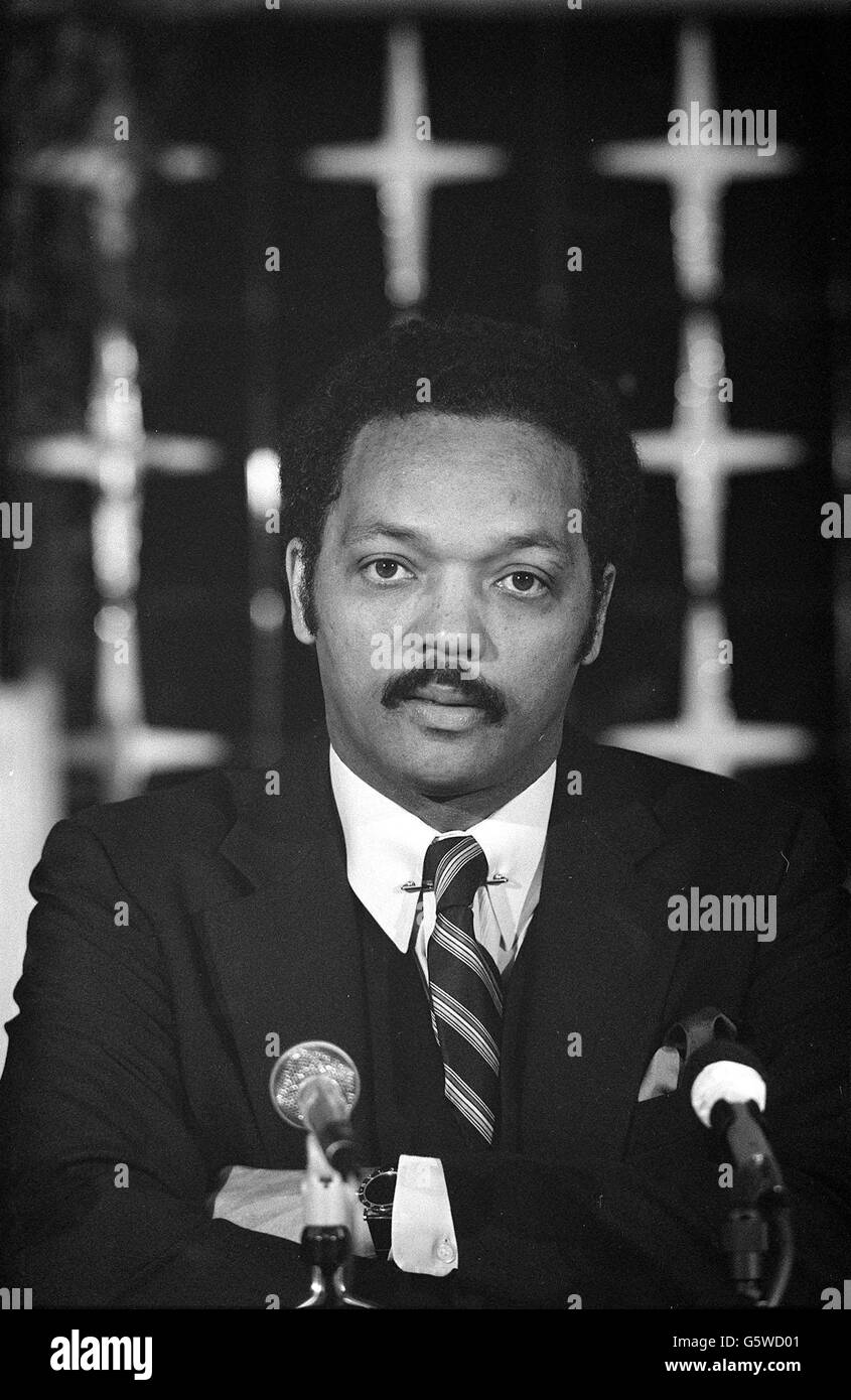 The Rev. Jesse Jackson, 42 the American civil rights leader Stock Photo ...