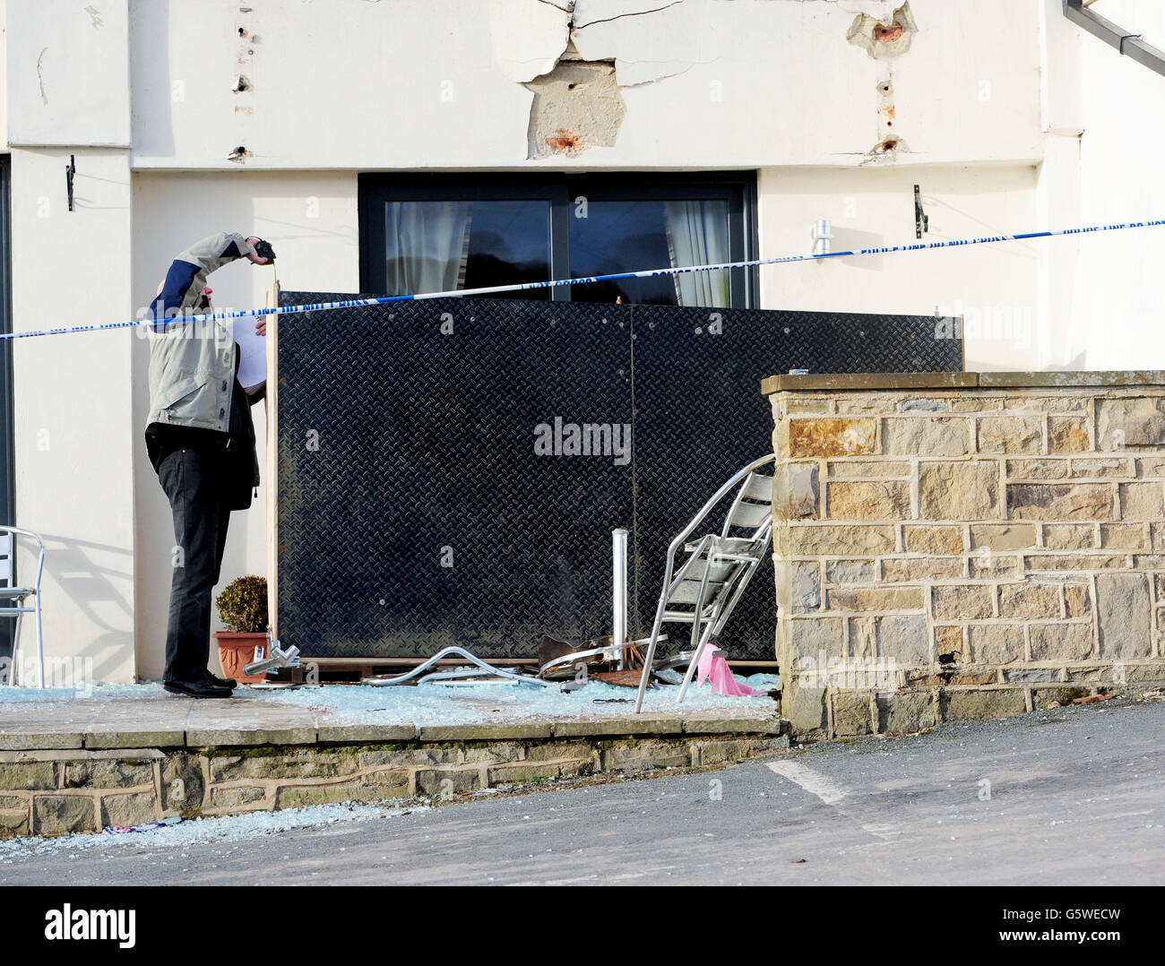 A general view of the damage caused when a balcony collapsed at the ...