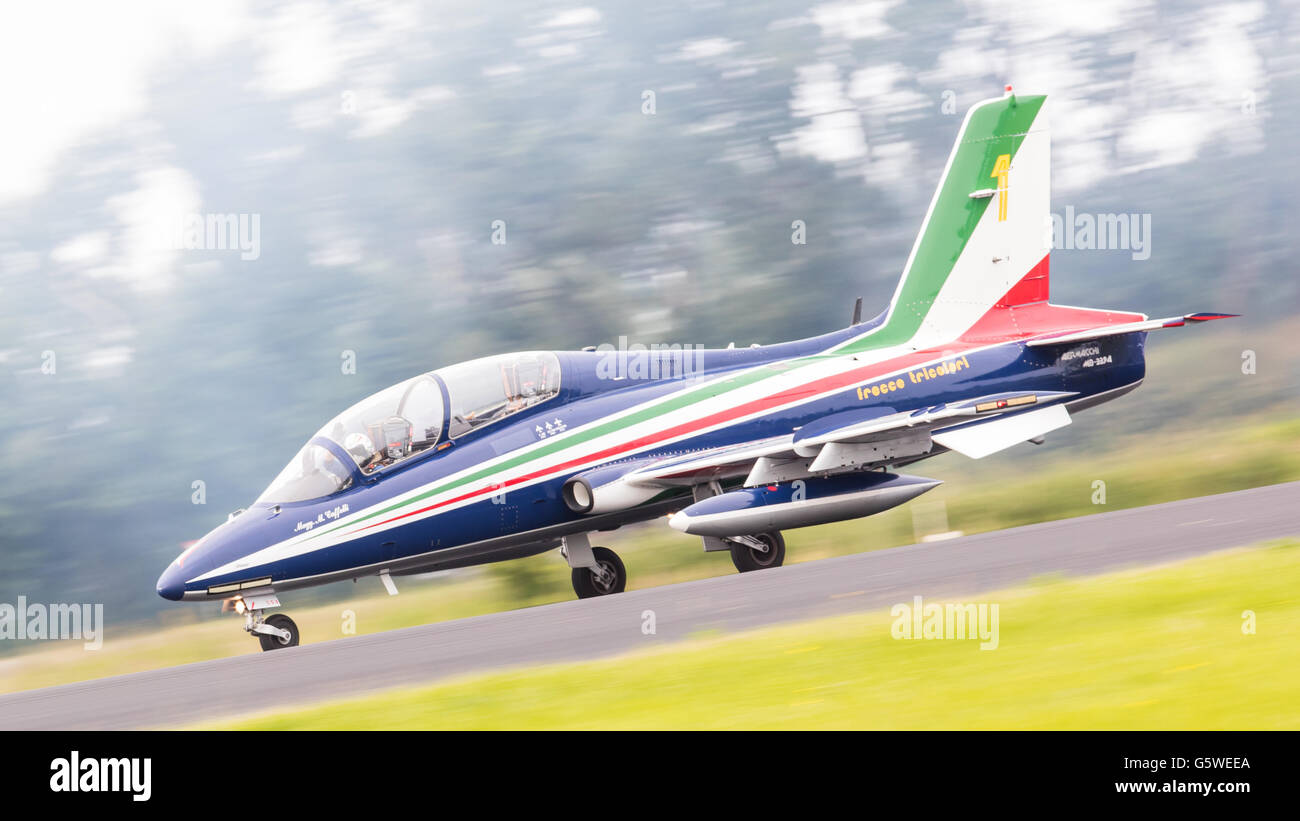 LEEUWARDEN, THE NETHERLANDS-JUNE 10, 2016: Italian aerobatic team ...