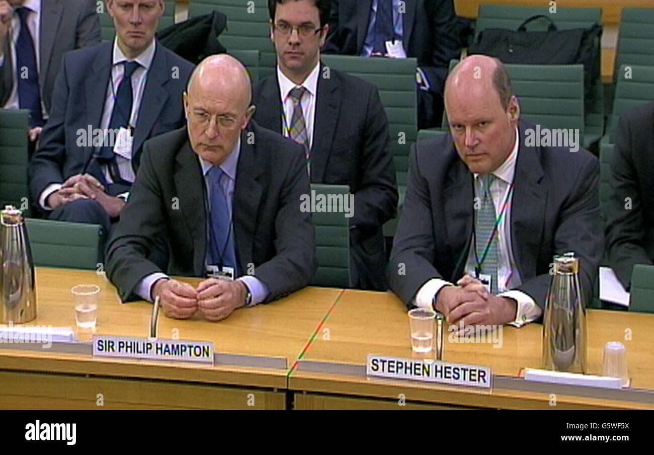 Sir Philip Hampton, Chairman, Royal Bank of Scotland Group and Stephen ...