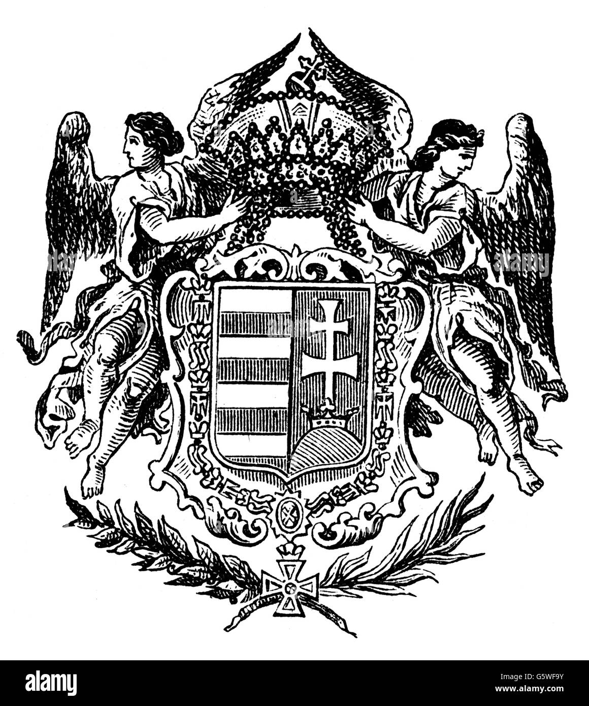 heraldry, coat of arms, Hungary, small state coat of arms the Kingdom ...