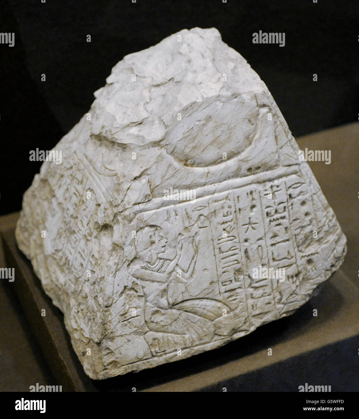 Pyramidion from the tomb of Raa-bye. Limestone. Egypt. The State ...