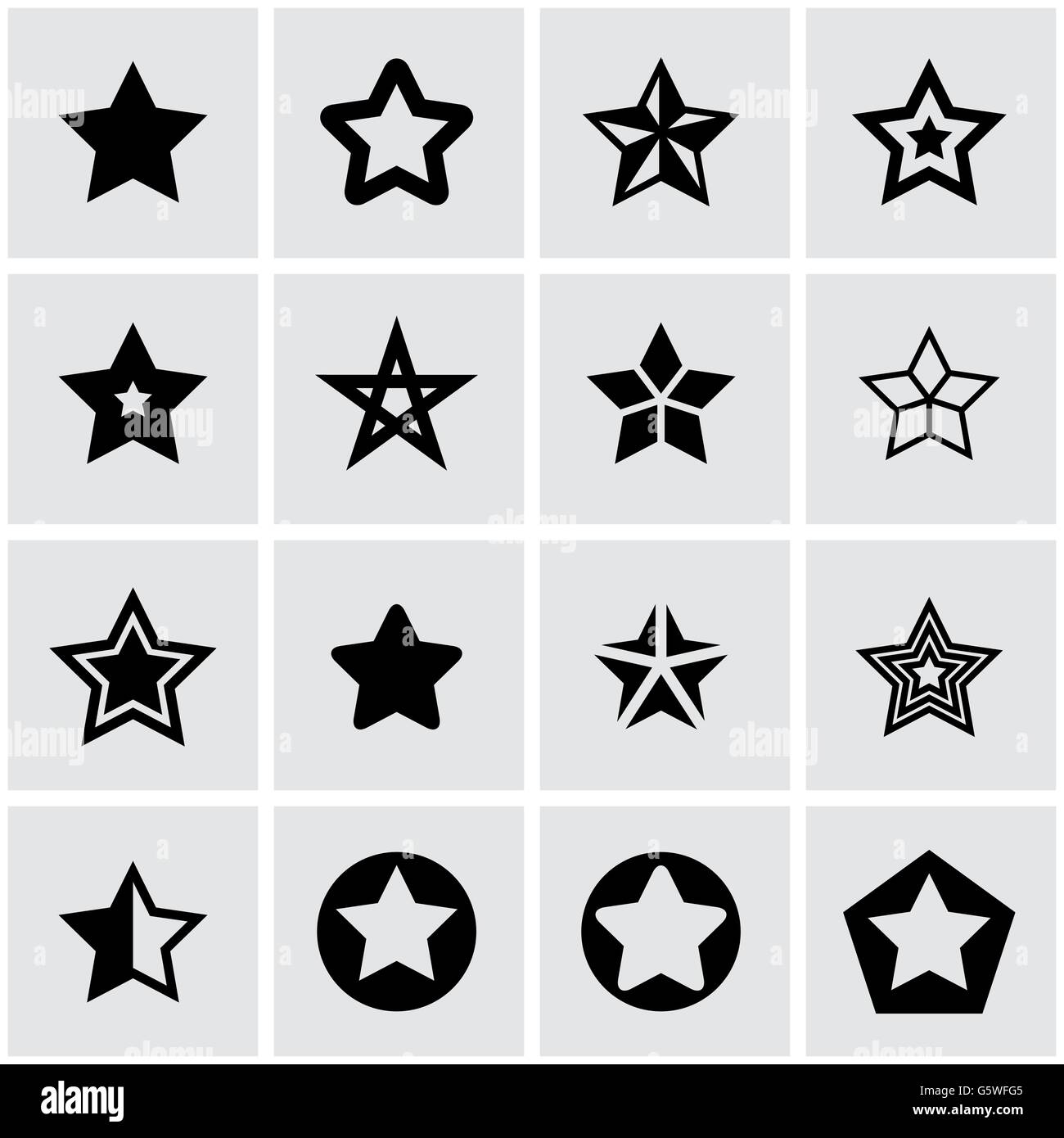 Stars icon set hi-res stock photography and images - Alamy