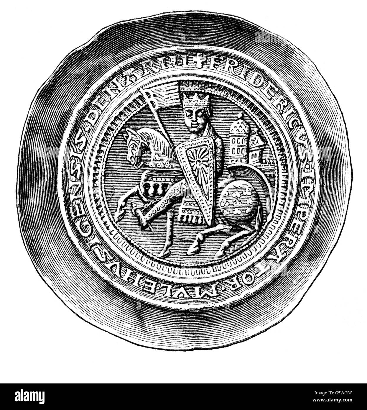 Emperor frederick i barbarossa Black and White Stock Photos & Images ...