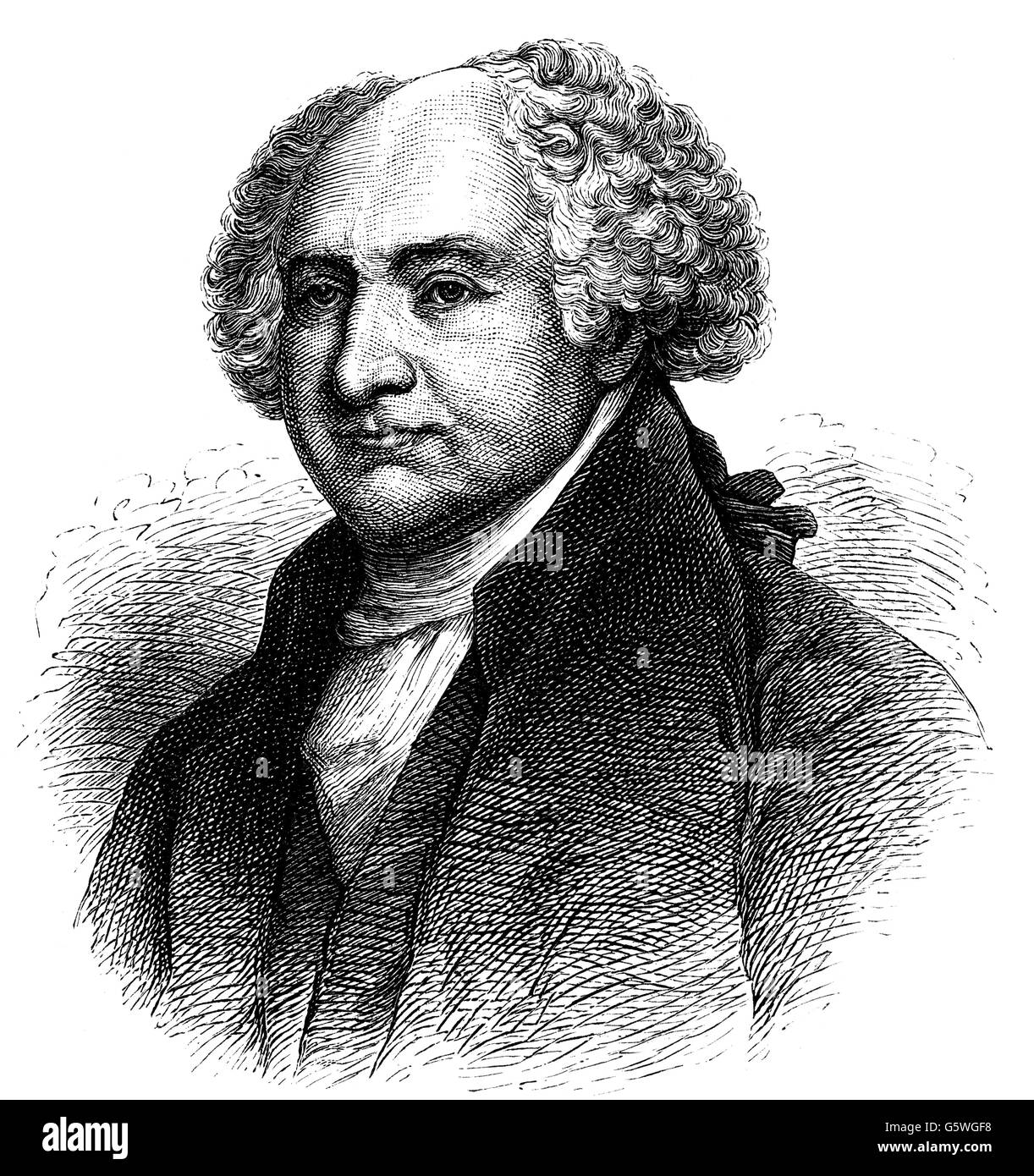 John adams engraving Black and White Stock Photos & Images - Alamy