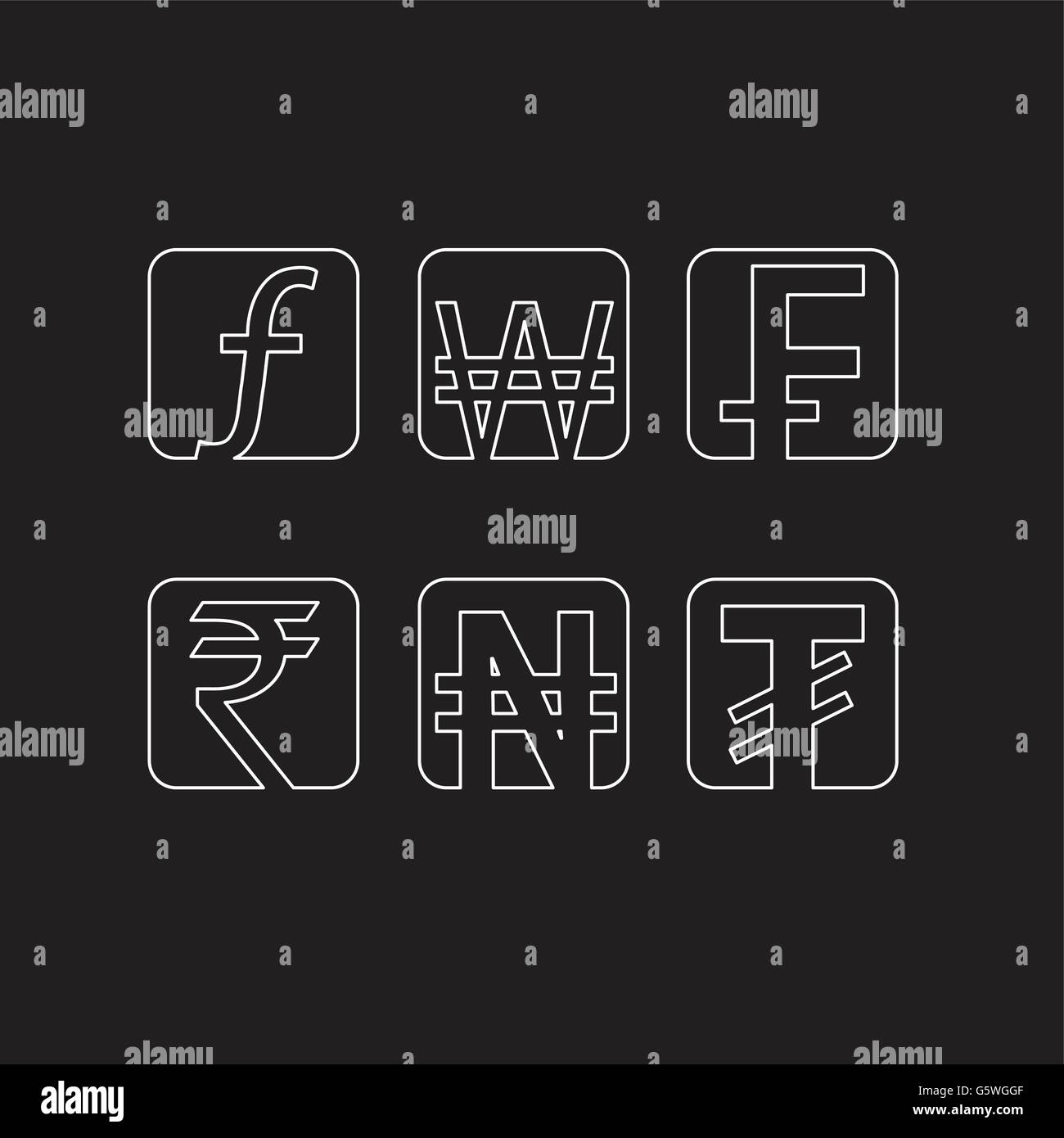 Set of abstract line currency symbols Stock Vector Image & Art - Alamy