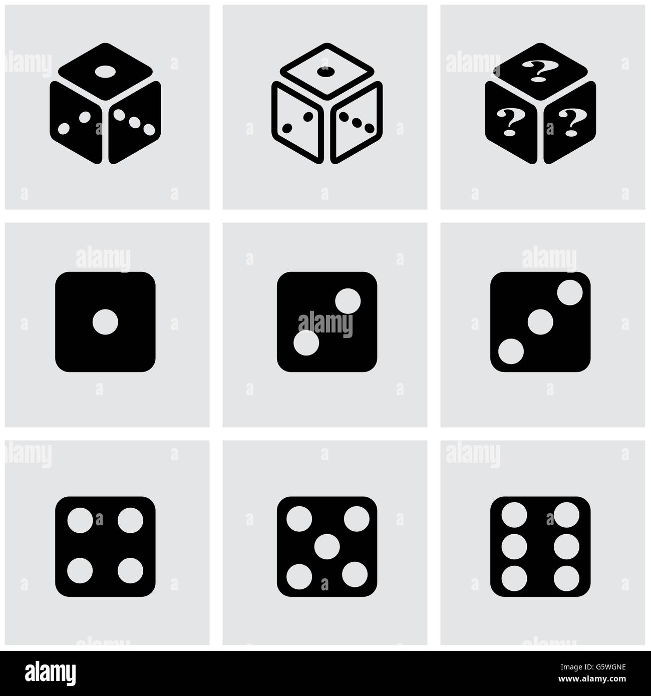Dice icon Stock Vector Images - Alamy