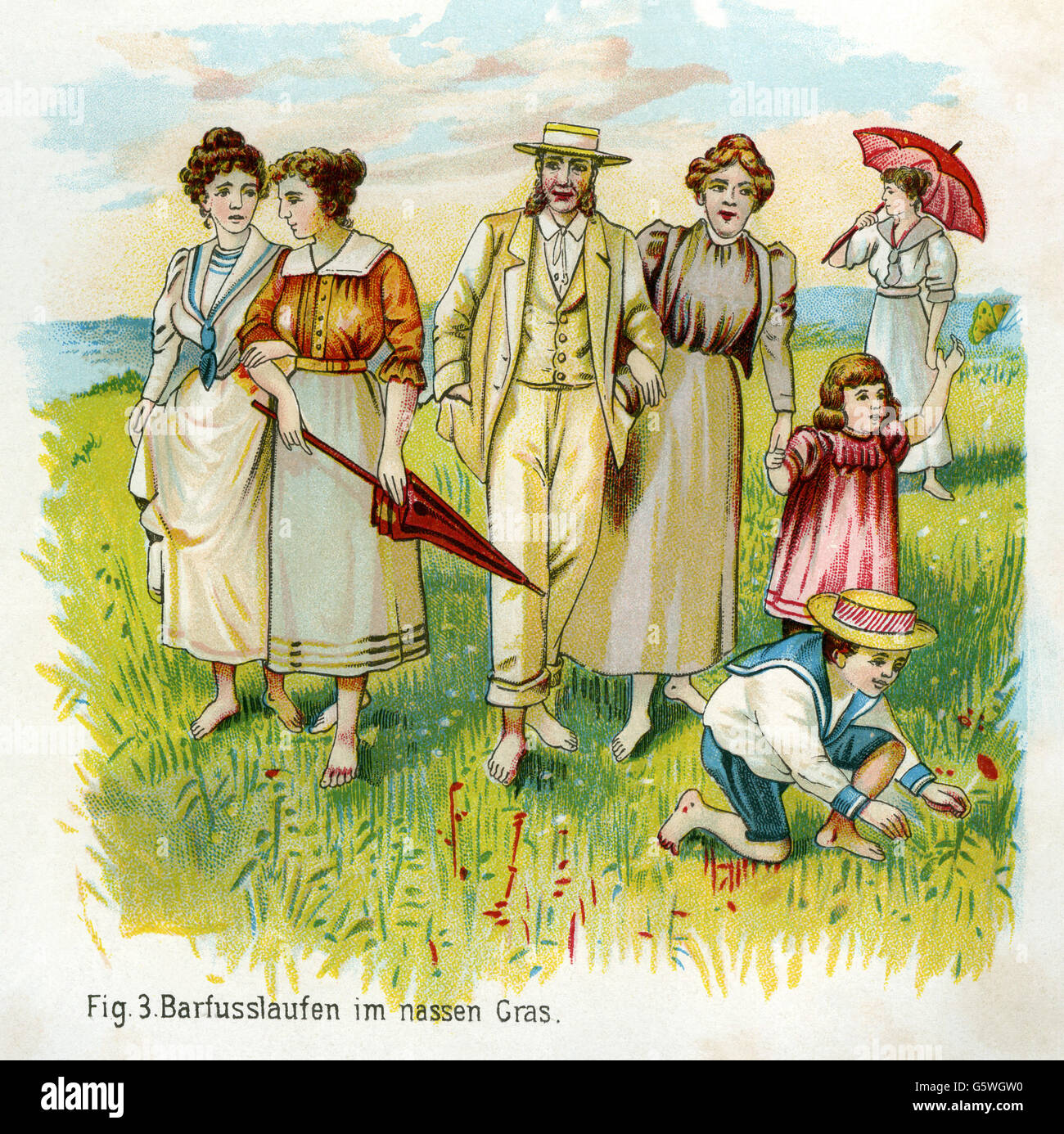 medicine, treatment, therapy, Kneipp cure, walking barefoot in wet ...