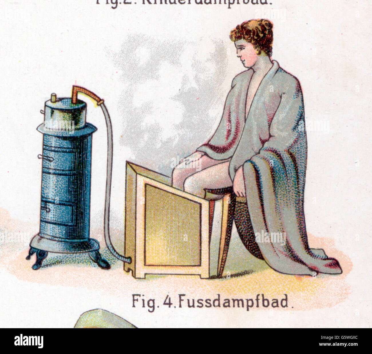 medicine, treatment, steam baths, foot steam bath, from: Friedrich ...