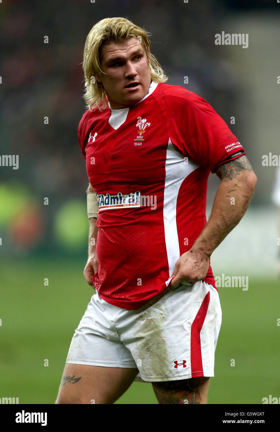 Richard Hibbard of Wales during the RBS 6 Nations Championship match at ...