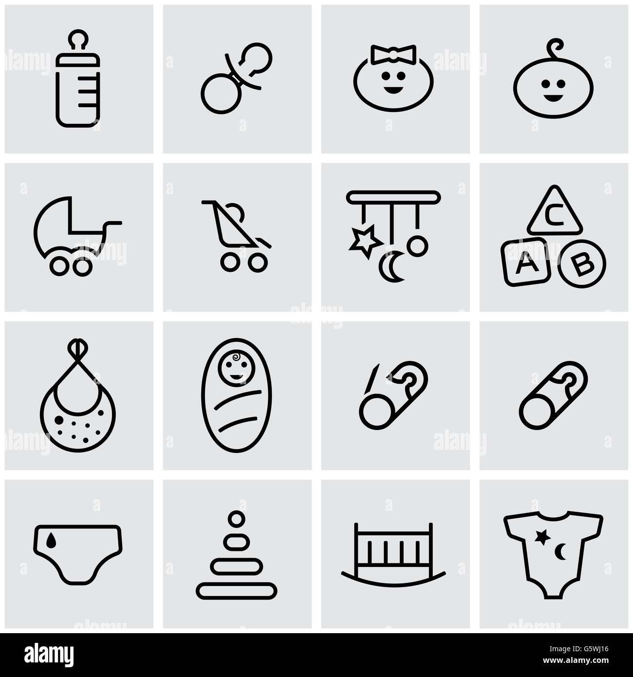 Newborn set baby toys Stock Vector Images - Alamy