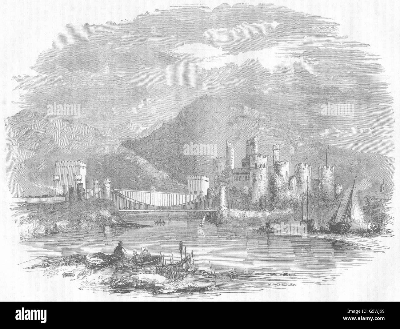 Conway conwy wales Black and White Stock Photos & Images - Alamy