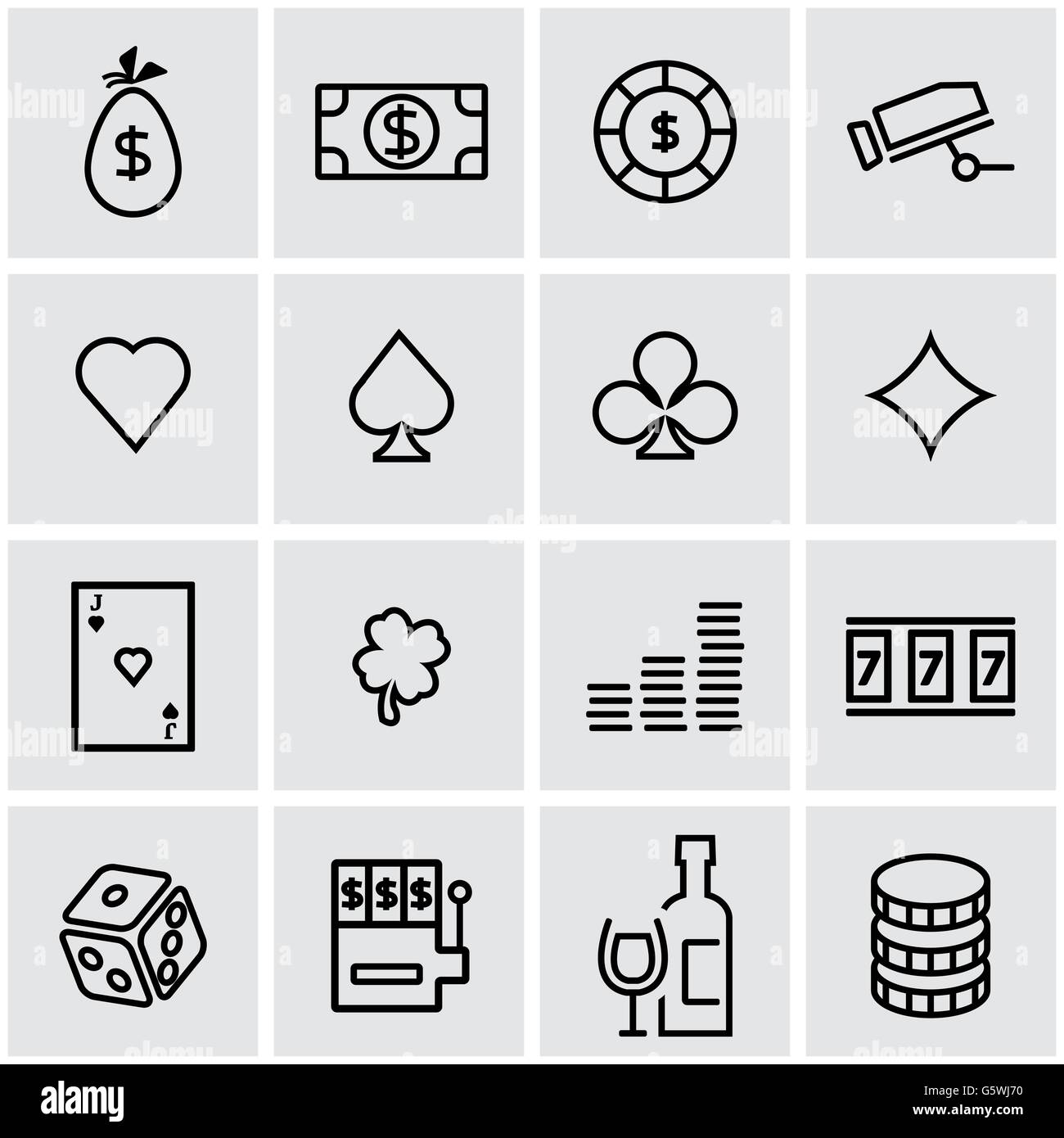 Set linear icons money Stock Vector Images - Alamy