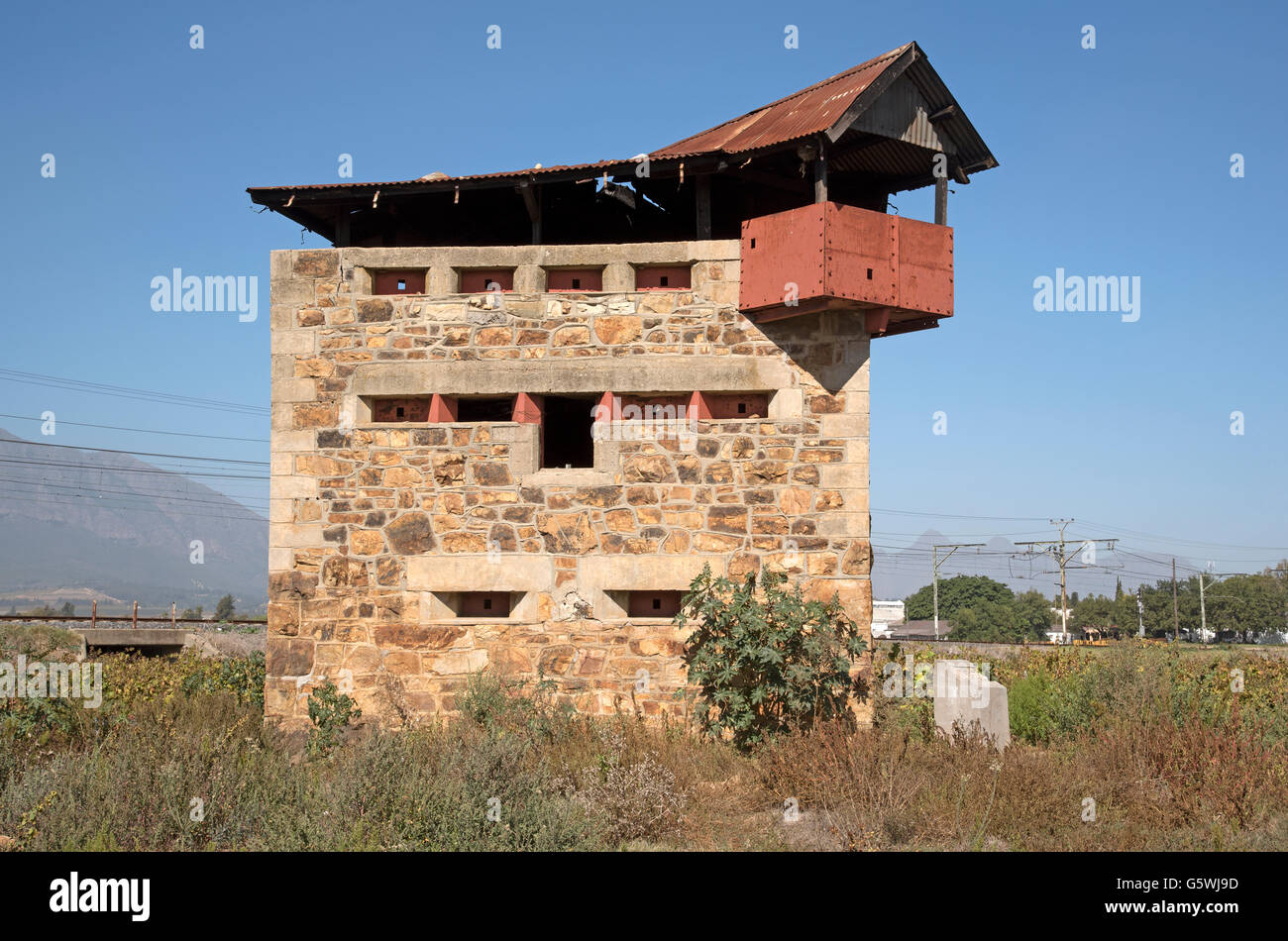 BRITISH BLOCKHOUSE AT WELLINGTON SOUTH AFRICA A British three tier ...