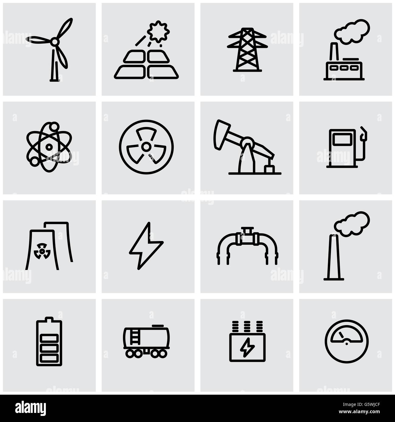 Vector line energetics icon set Stock Vector Image & Art - Alamy