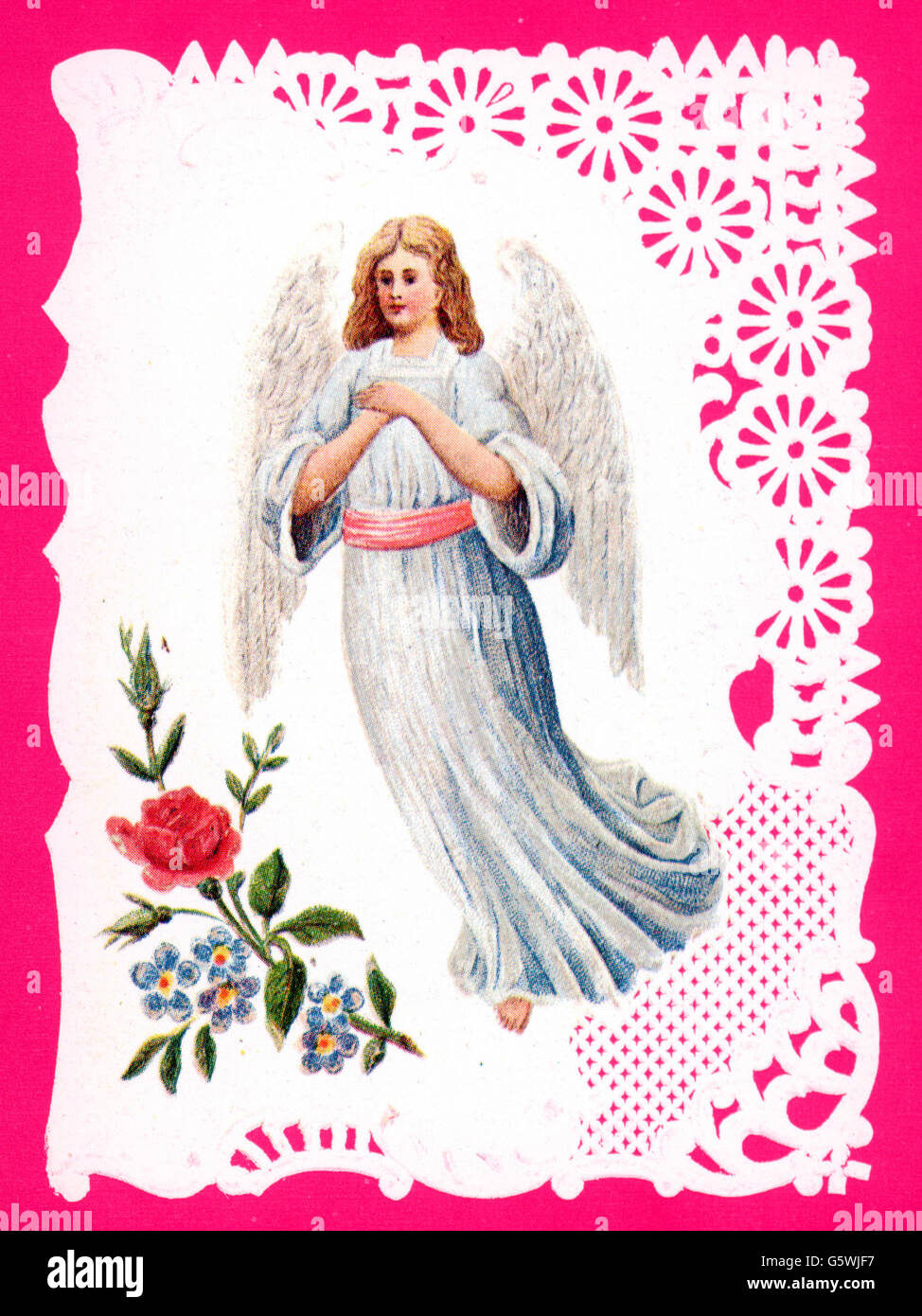 religion, christianity, angels, coloured print, circa 1900, Additional ...