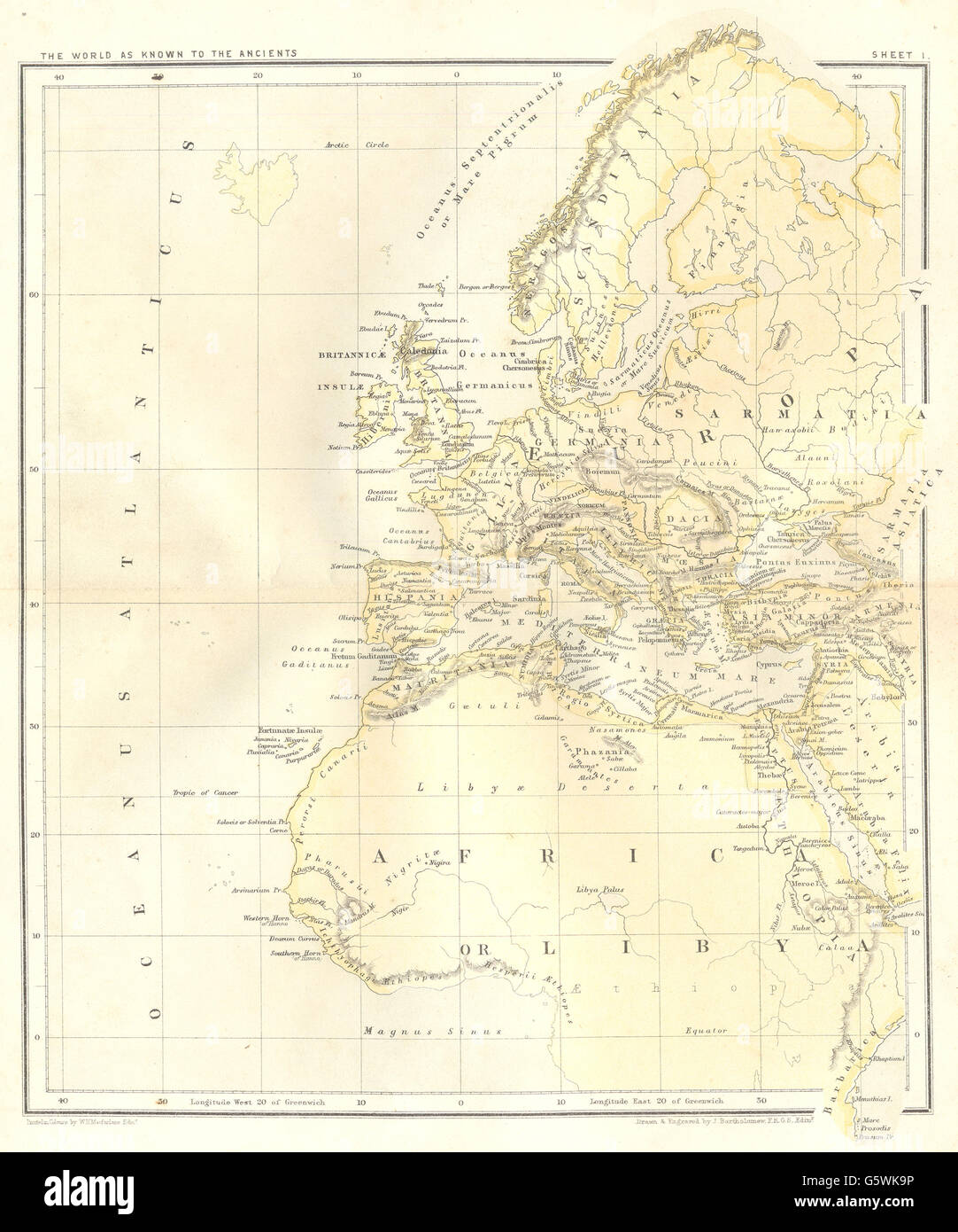 EUROPA: Ancient World sheet 1.Sarmatia Africa Gallia Hispania Germania ...