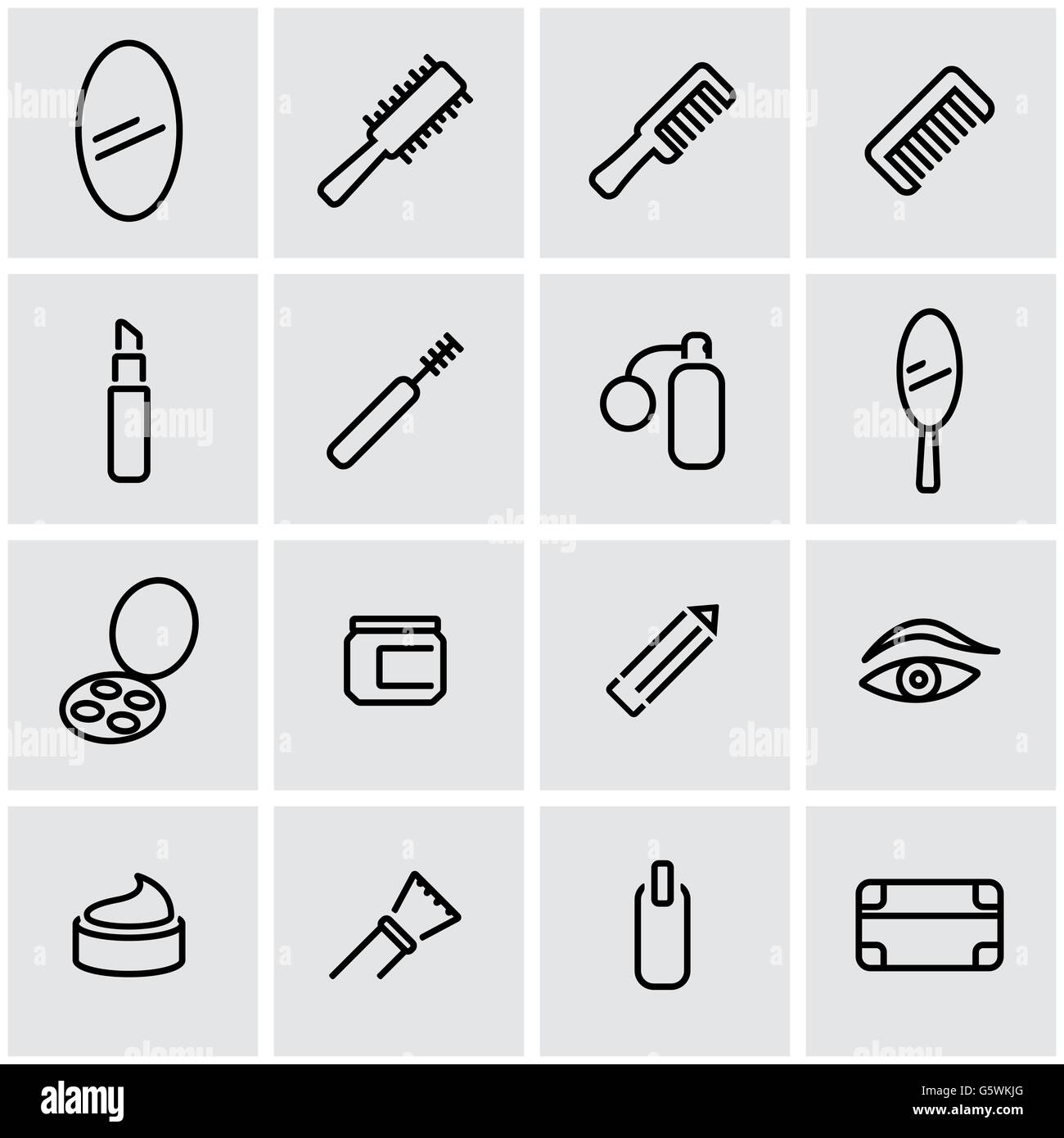Vector line cosmetics icon set Stock Vector Image & Art - Alamy