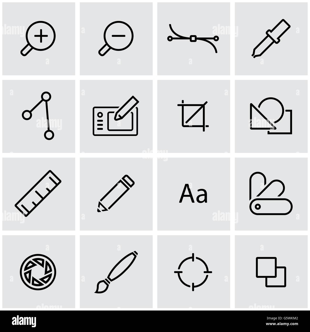 Vector line graphic design icon set Stock Vector Image & Art - Alamy