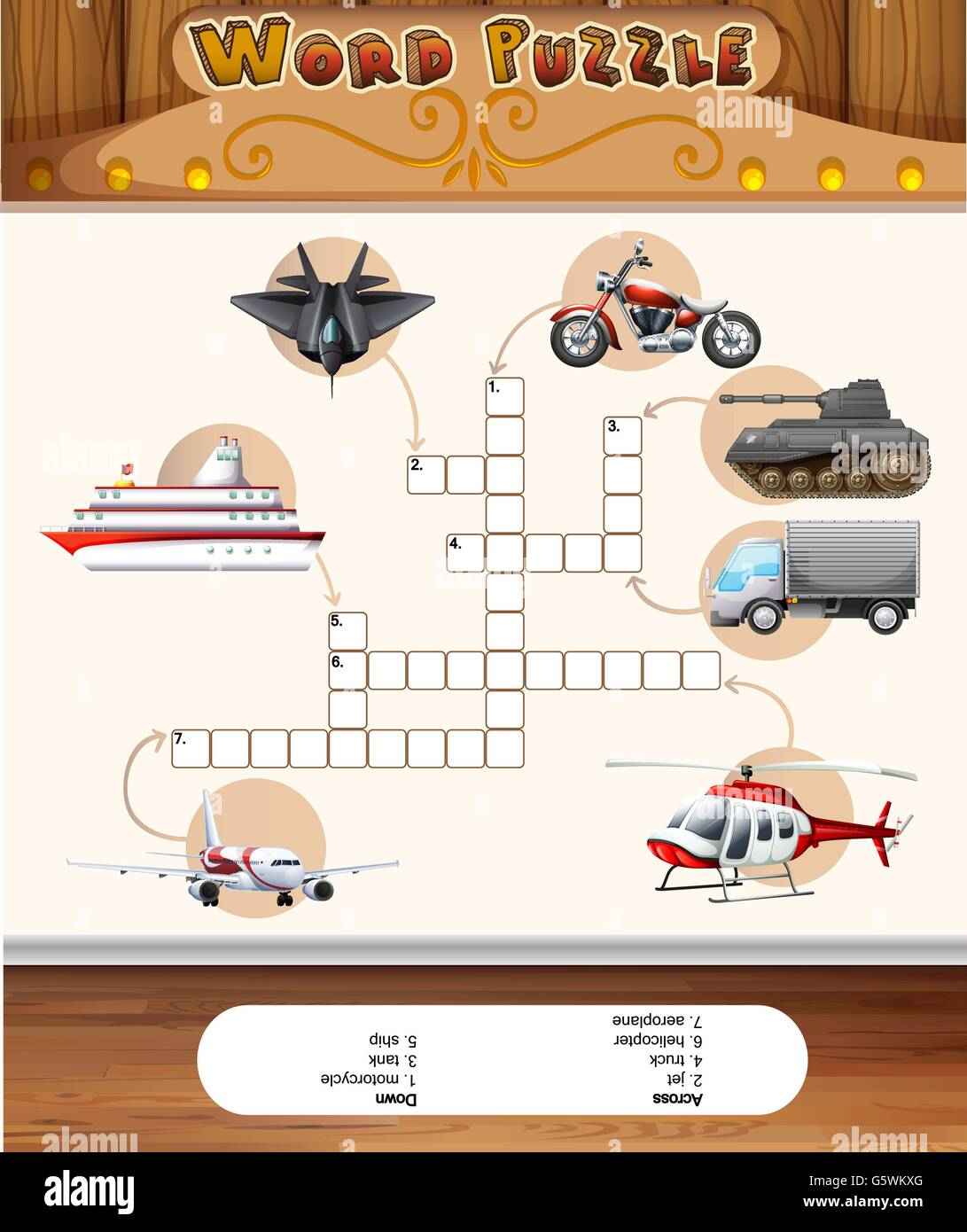 Crossword puzzle words learn Stock Vector Images - Alamy
