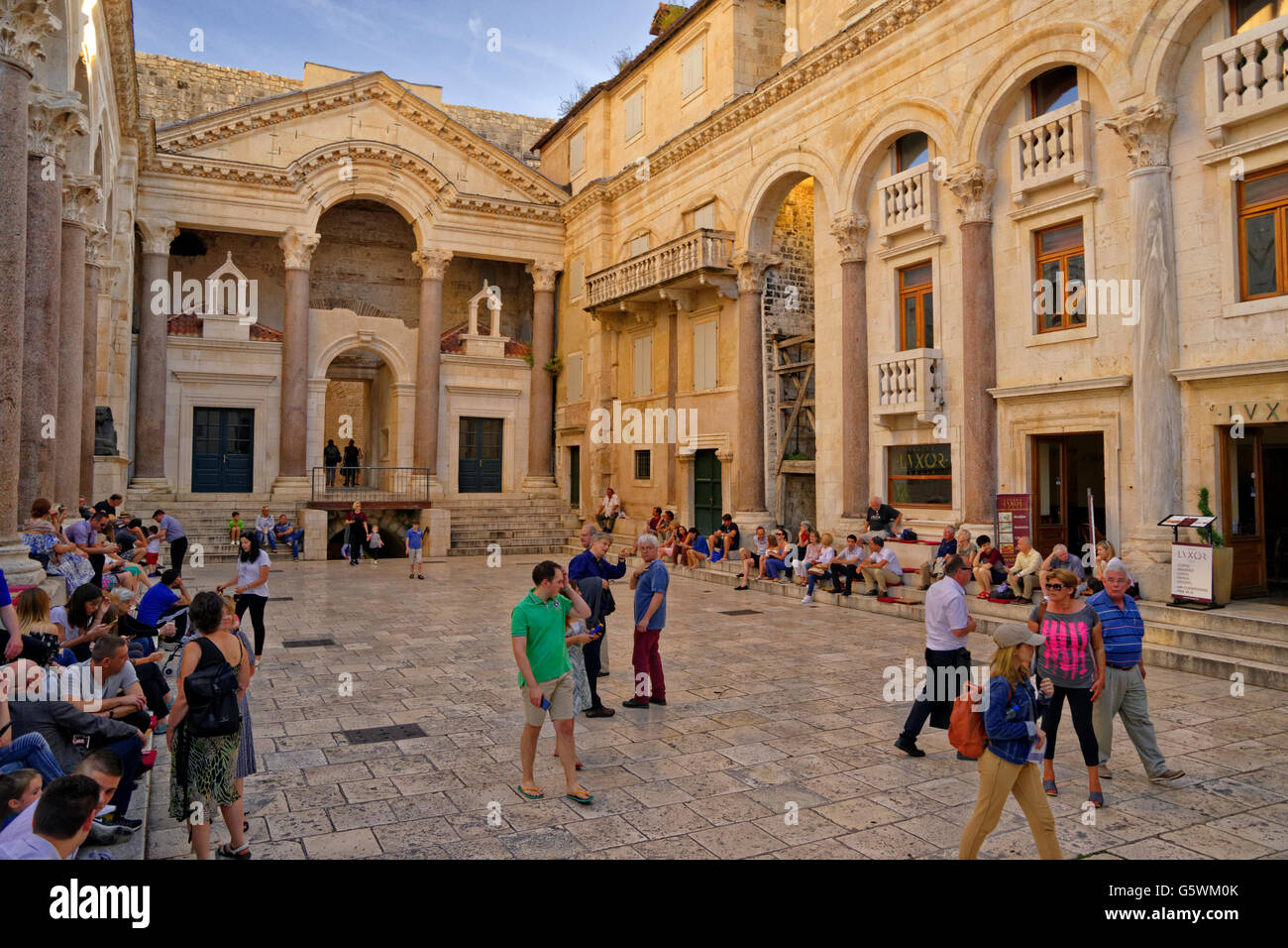 Palace of the Roman Emperor Diocletian at Split in the Dalmatian region ...