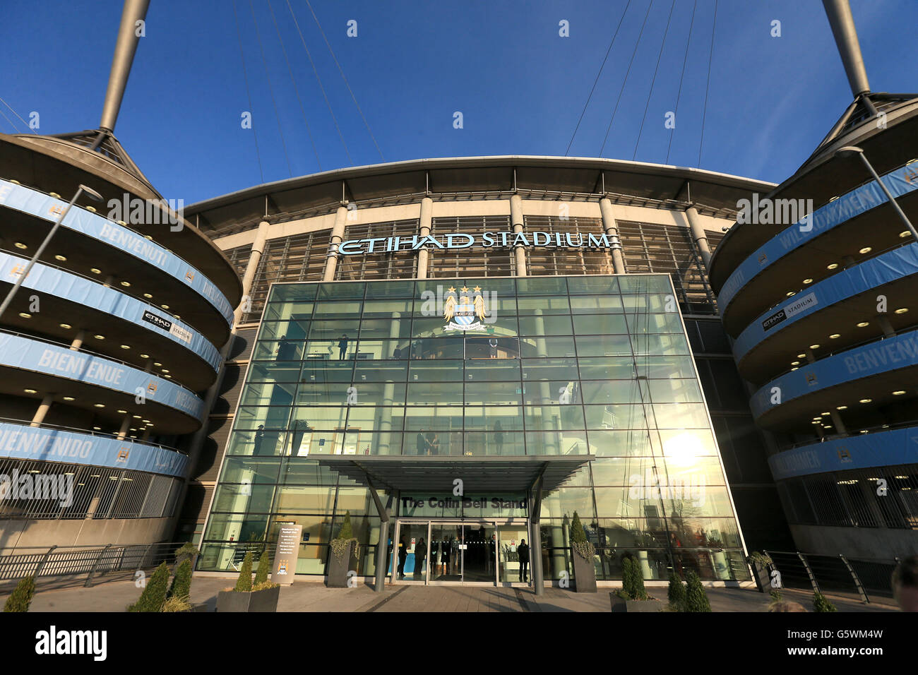 Manchester city stadium entrance hi-res stock photography and images ...