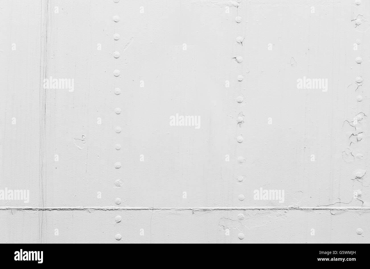 White ship hull, metal sheets with rivets, background photo texture ...