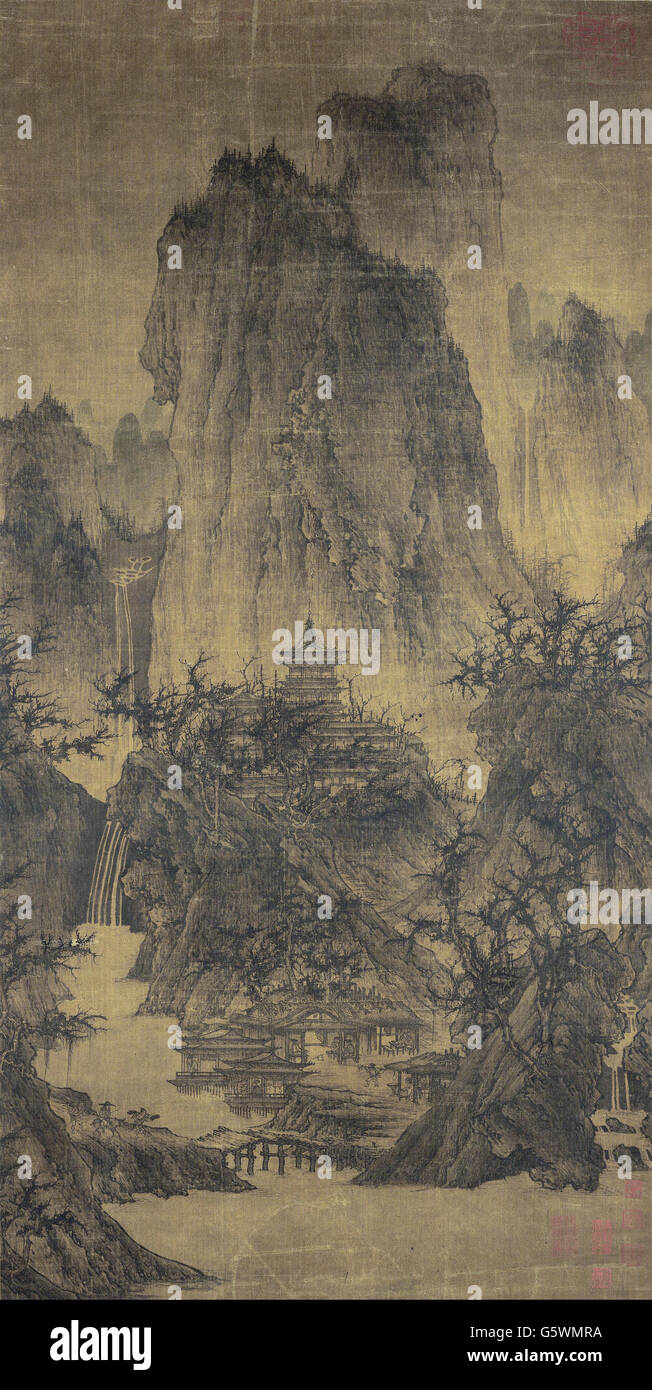 Li Cheng - A Solitary Temple Amid Clearing Peaks Stock Photo - Alamy