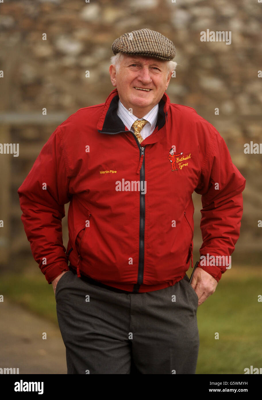 Former trainer Martin pipe, father of David, during the visit to David ...