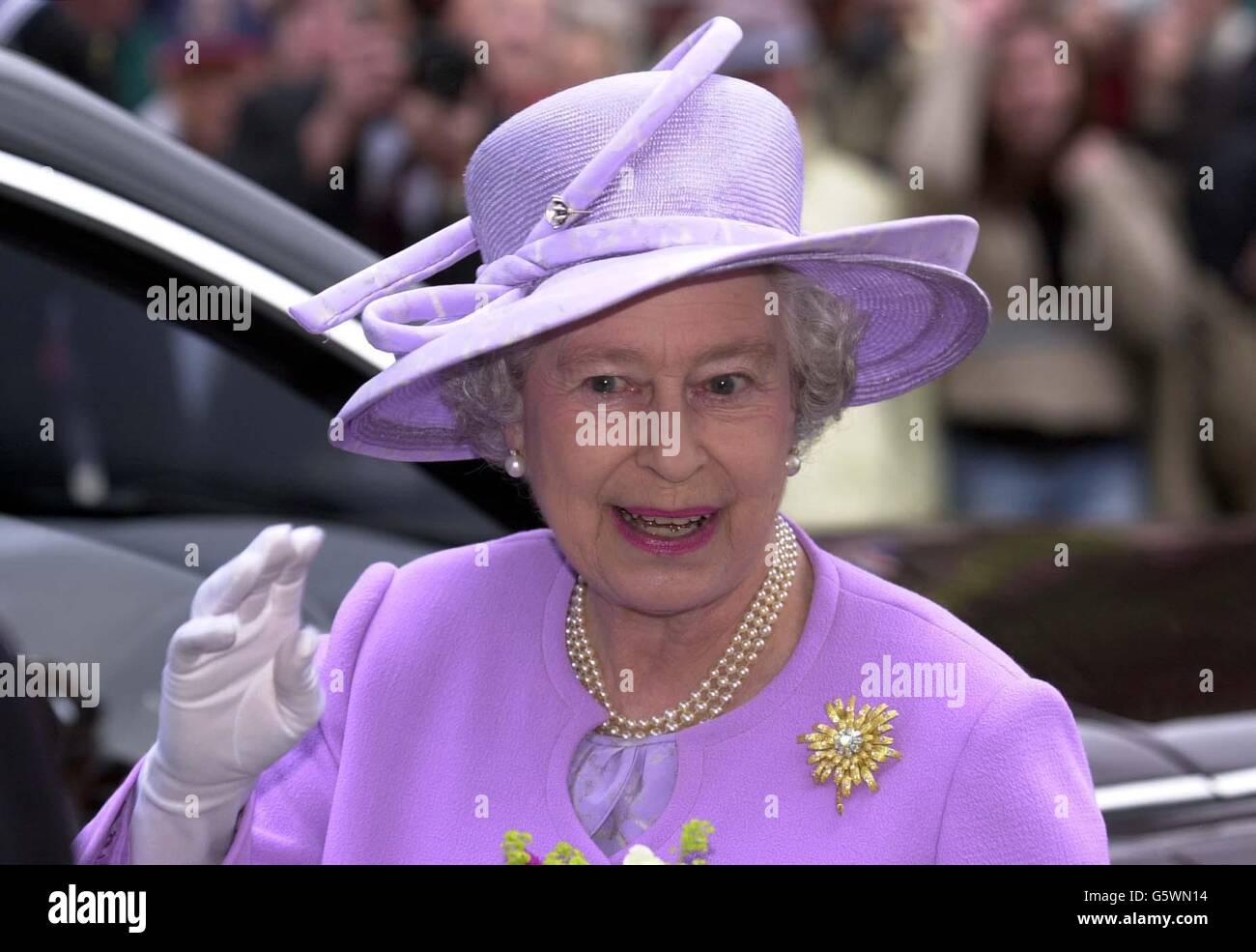 Britain's Queen Elizabeth II during her visit to the Festival of Youth ...