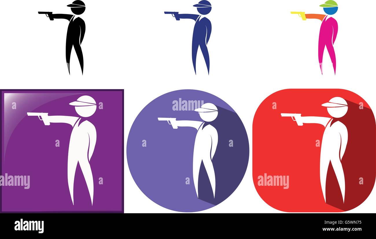 Sport icon for shooting gun illustration Stock Vector Image & Art - Alamy
