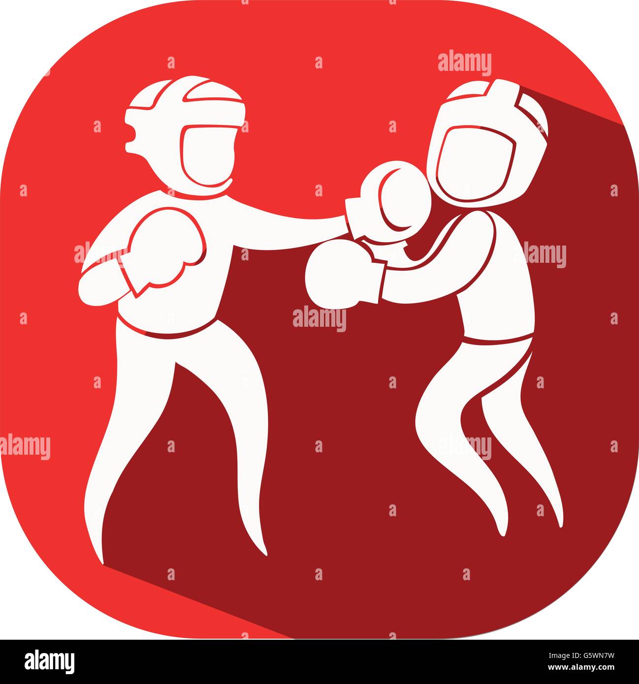 Boxing icon Stock Vector Images - Alamy