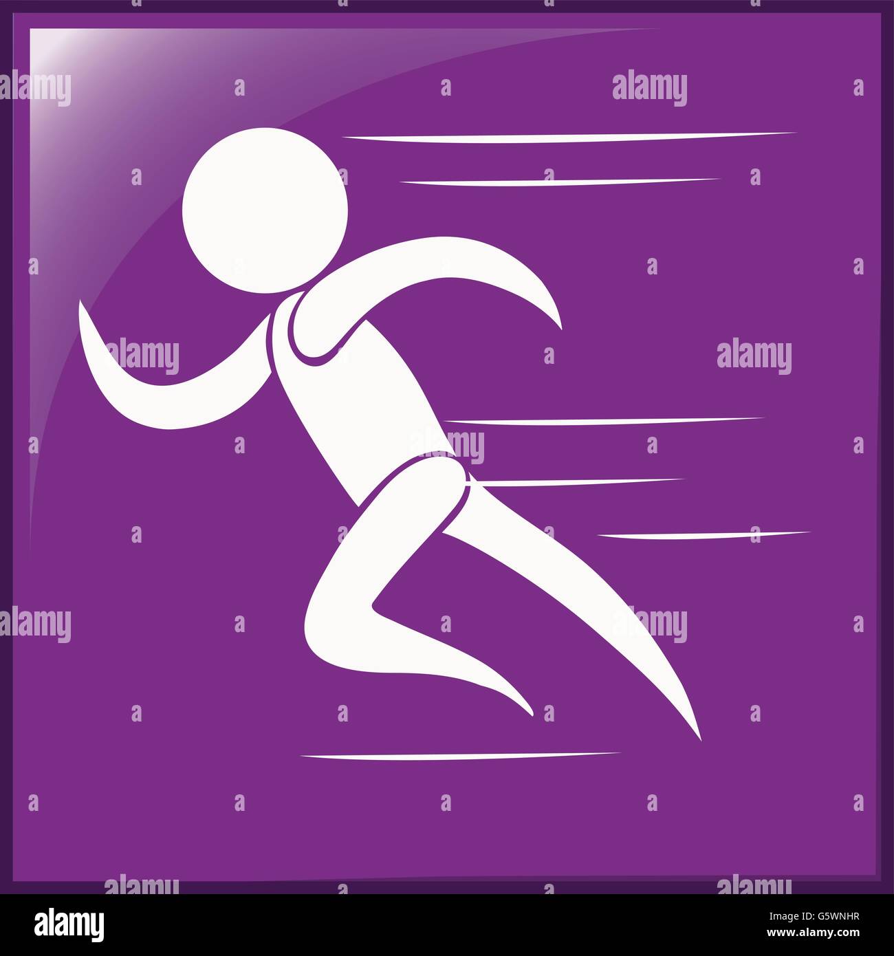 Running icon on purple background illustration Stock Vector Image & Art ...