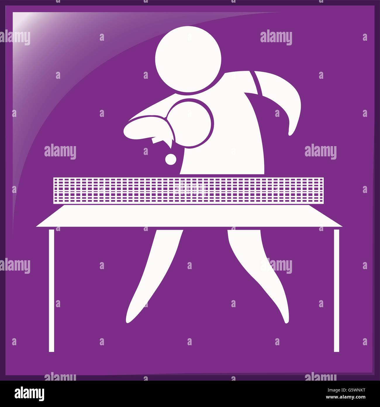 Table tennis icon on purple background illustration Stock Vector Image ...