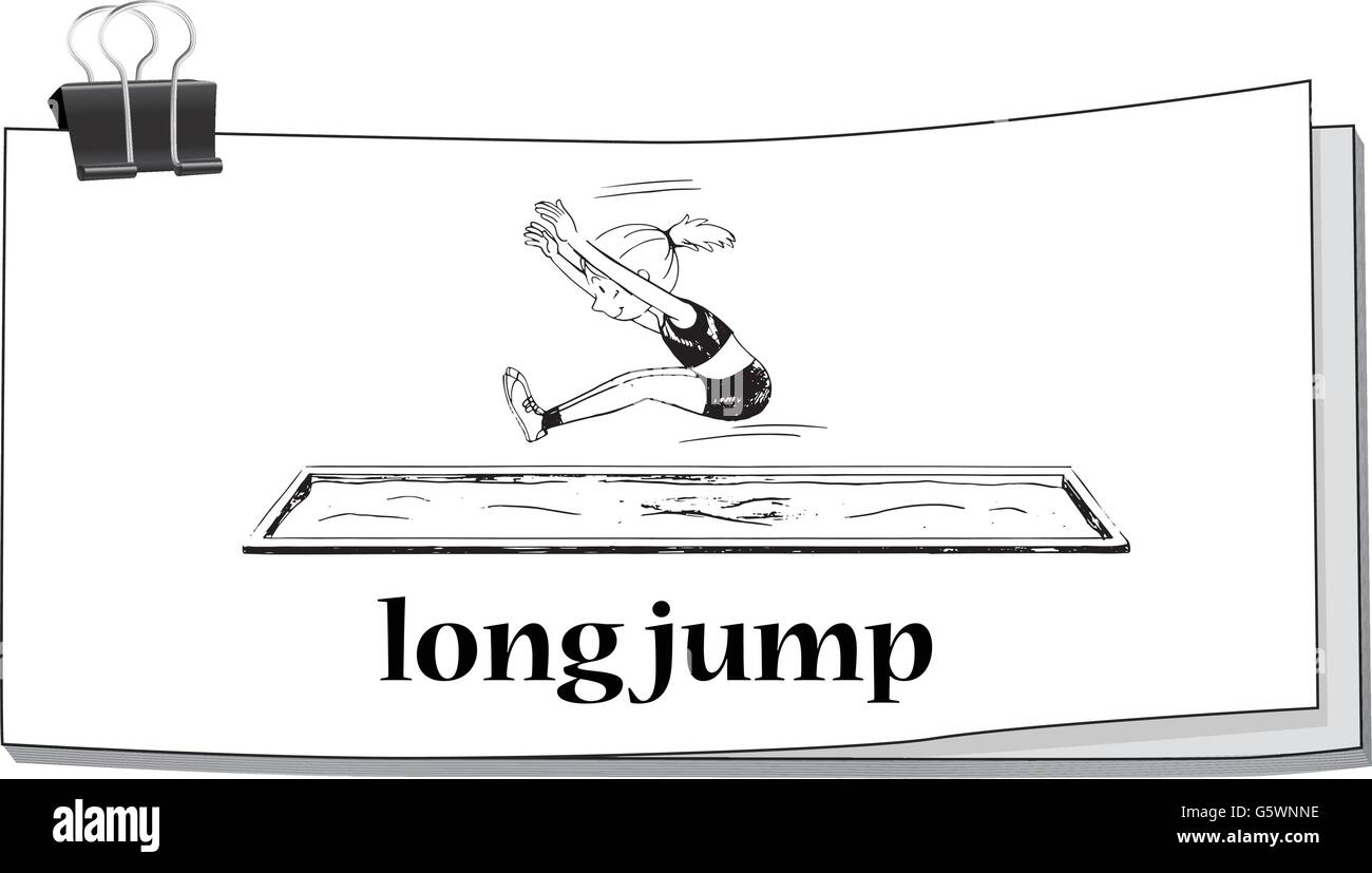 Long jump Stock Vector Images - Alamy