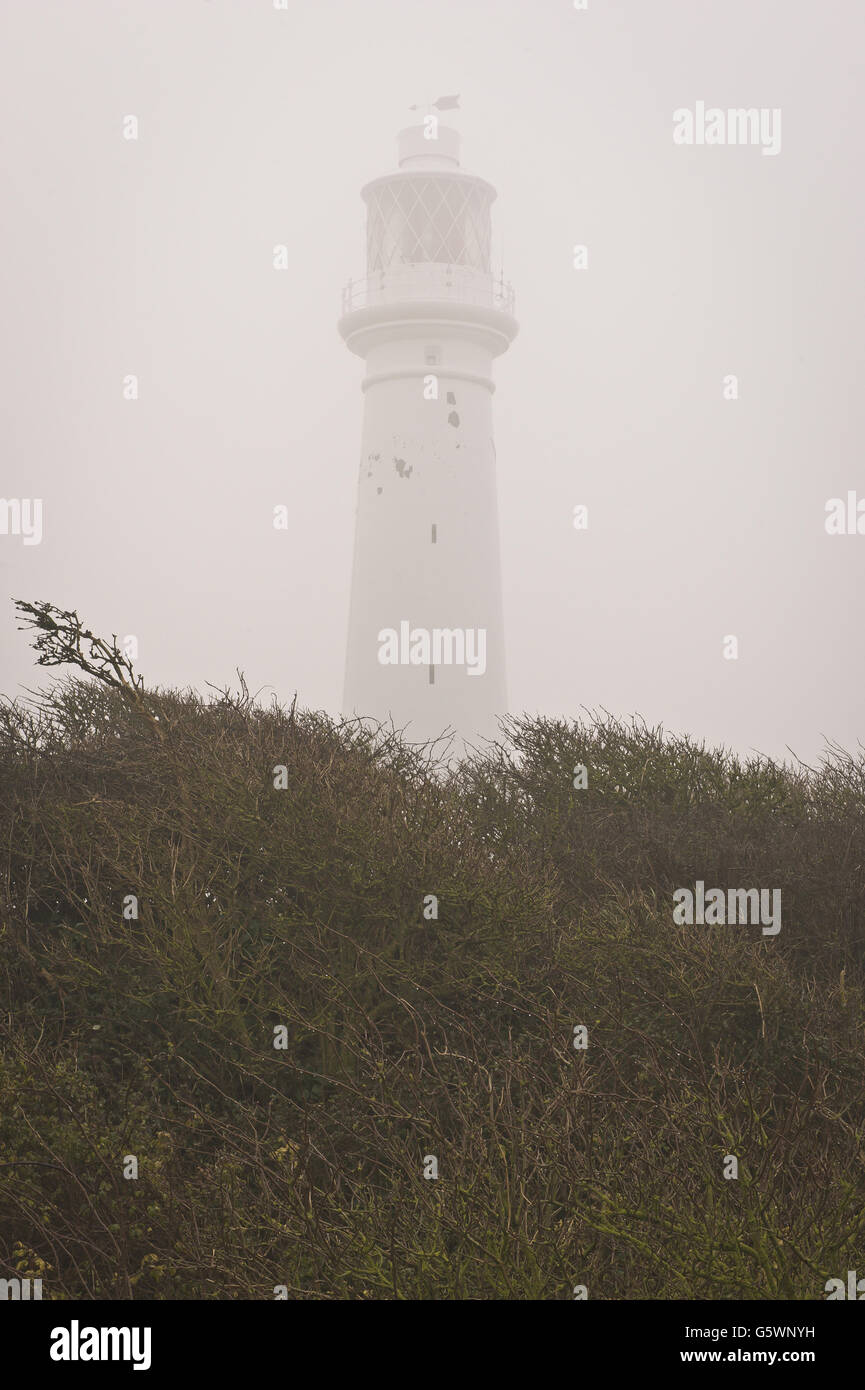 A general view of the Flat Holm Lighthouse, which stands 30 m (98 ft ...