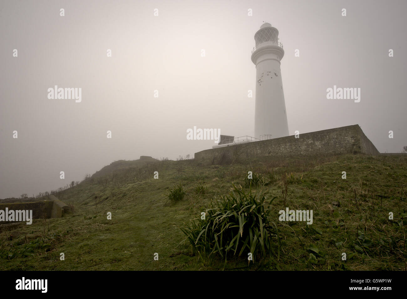 A general view of the flat holm lighthouse hi-res stock photography and ...