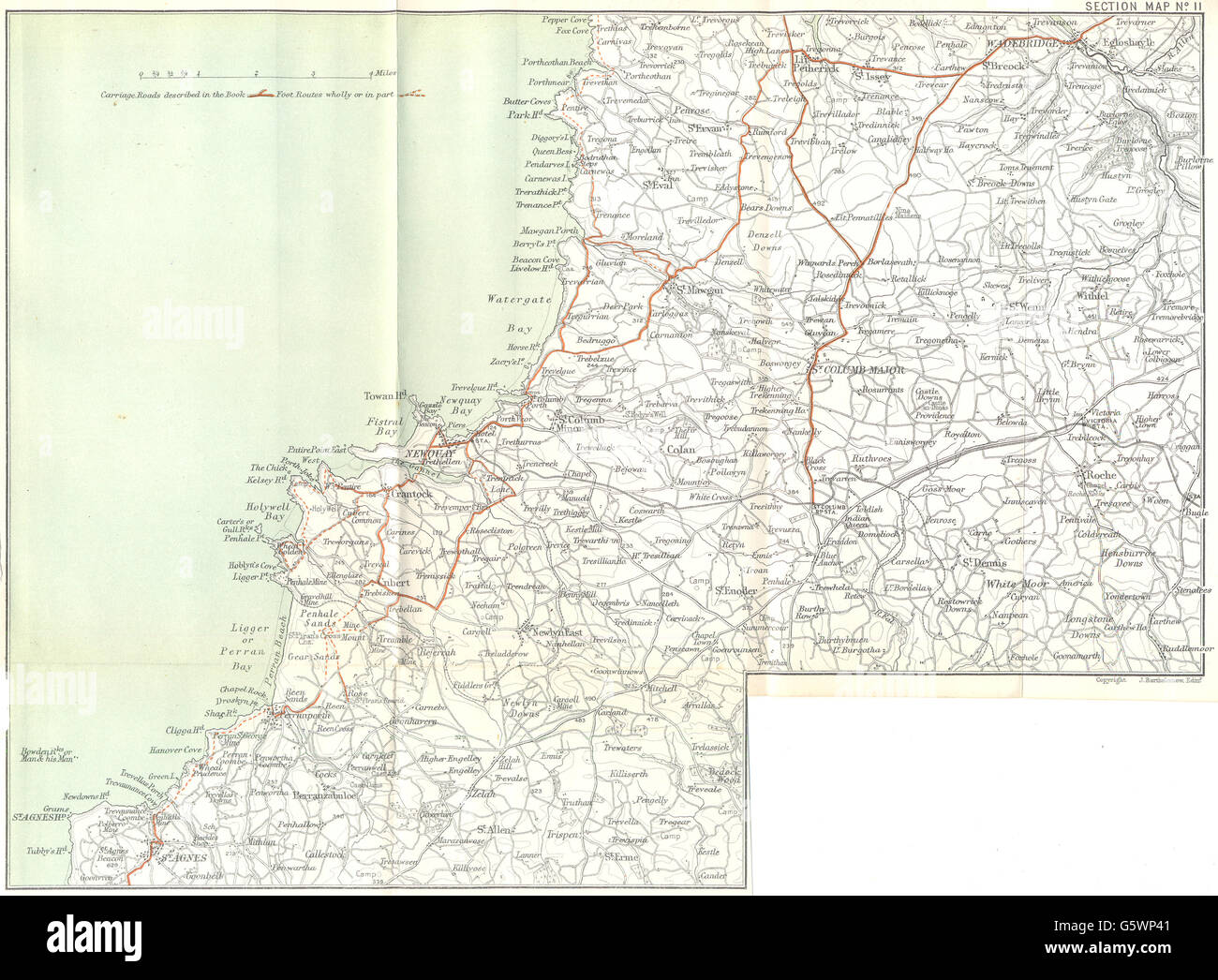 St agnes map hi-res stock photography and images - Alamy