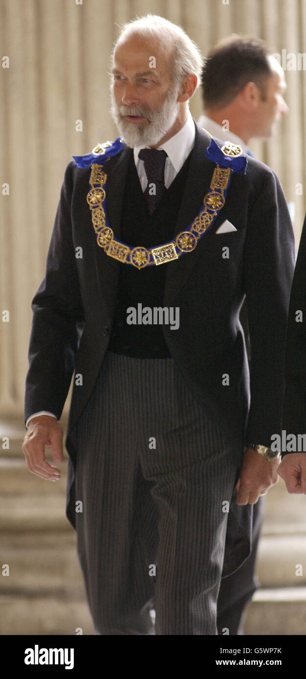 Prince Michael of Kent (left), Provincial Grand Master for Middlesex ...