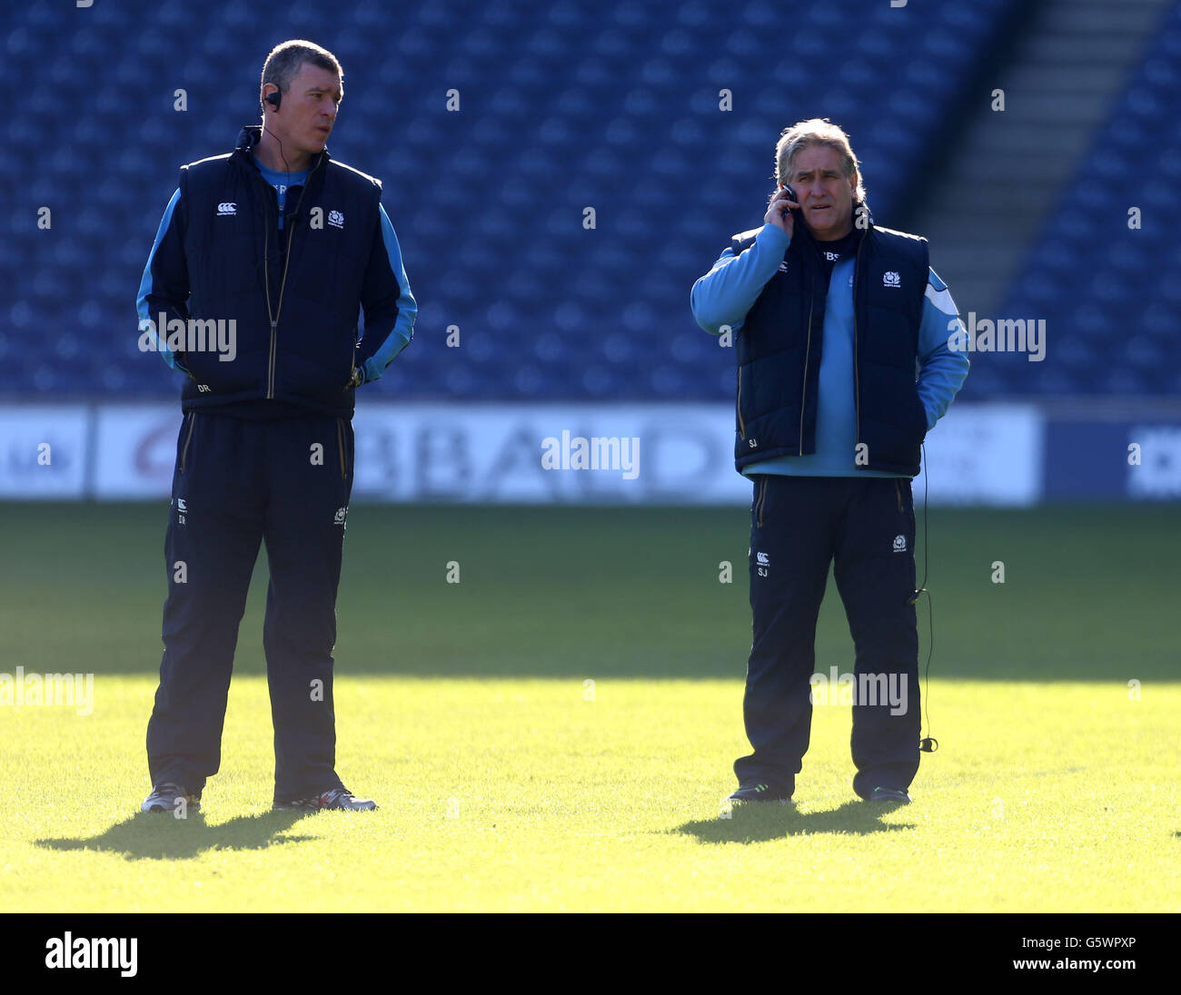 Scotlands interim head coach scott johnston captains run murrayfield hi ...