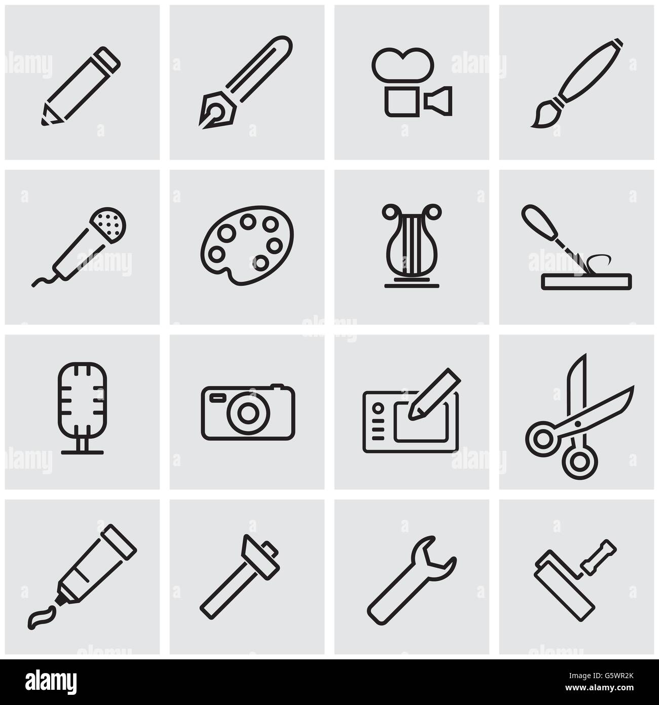 Line art tools Stock Vector Images - Alamy