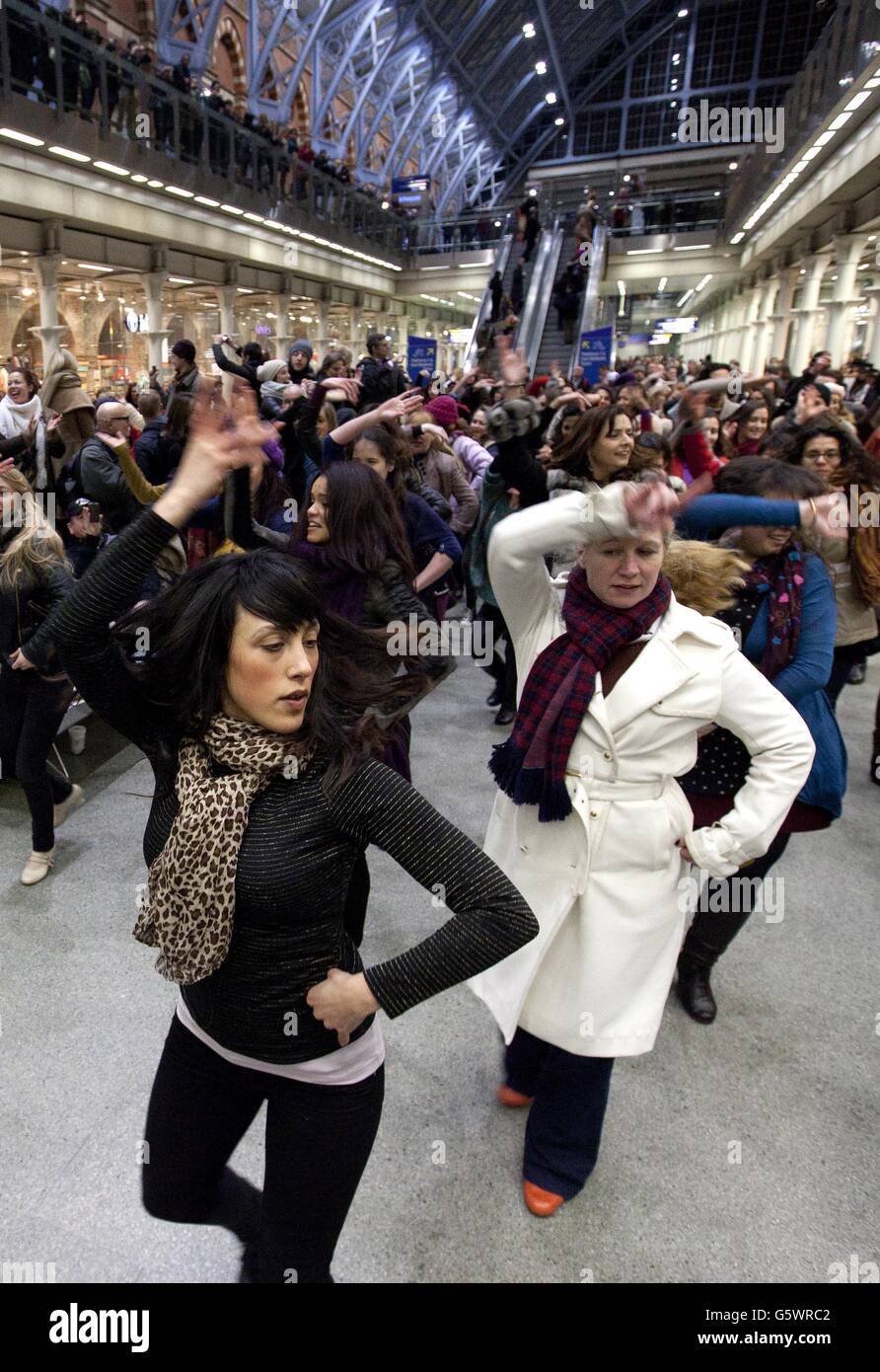 Flamenco flash mob Stock Photo - Alamy