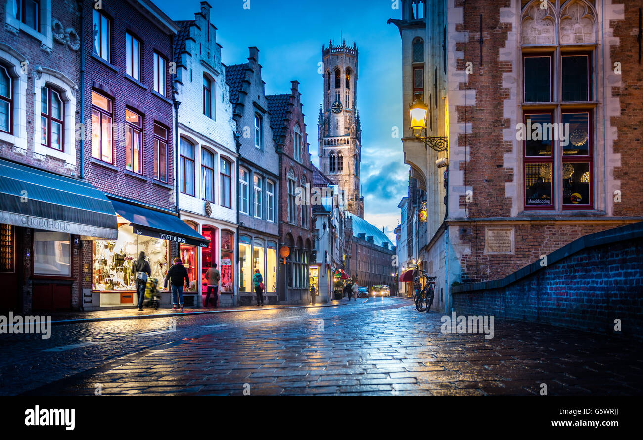 Street view in Bruges, Belgium Stock Photo - Alamy