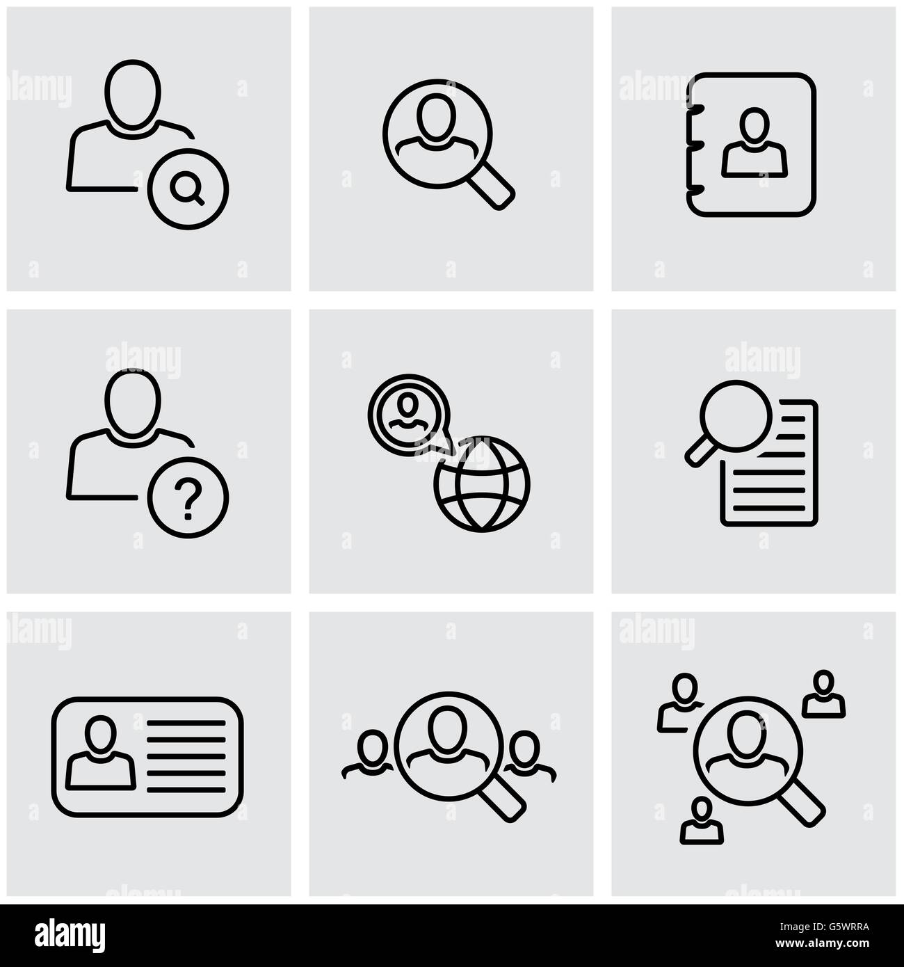 Recruitment icons set outline Stock Vector Images - Alamy